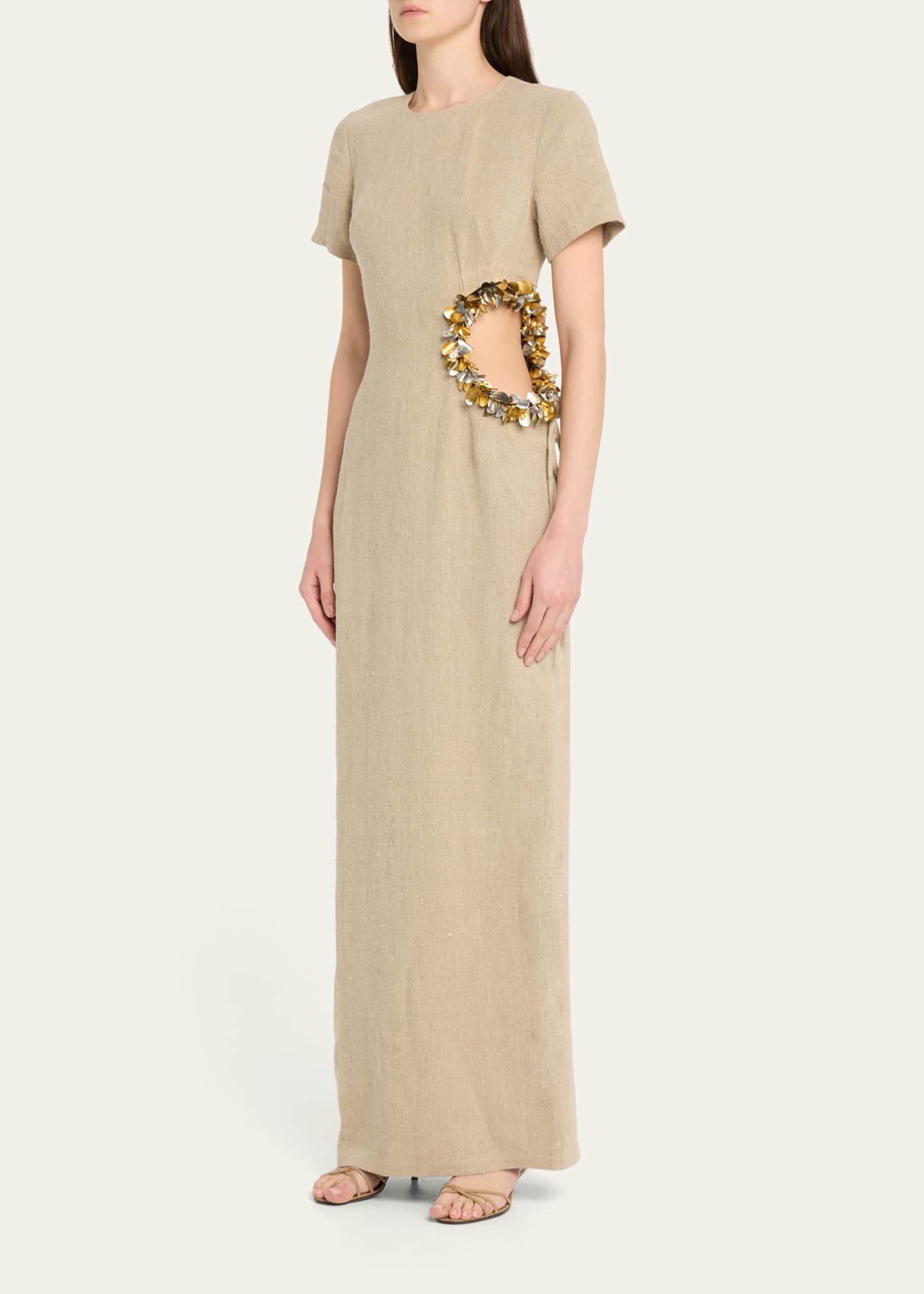 Diotima Seaford Cutout Linen Evening Dress - Bergdorf Goodman