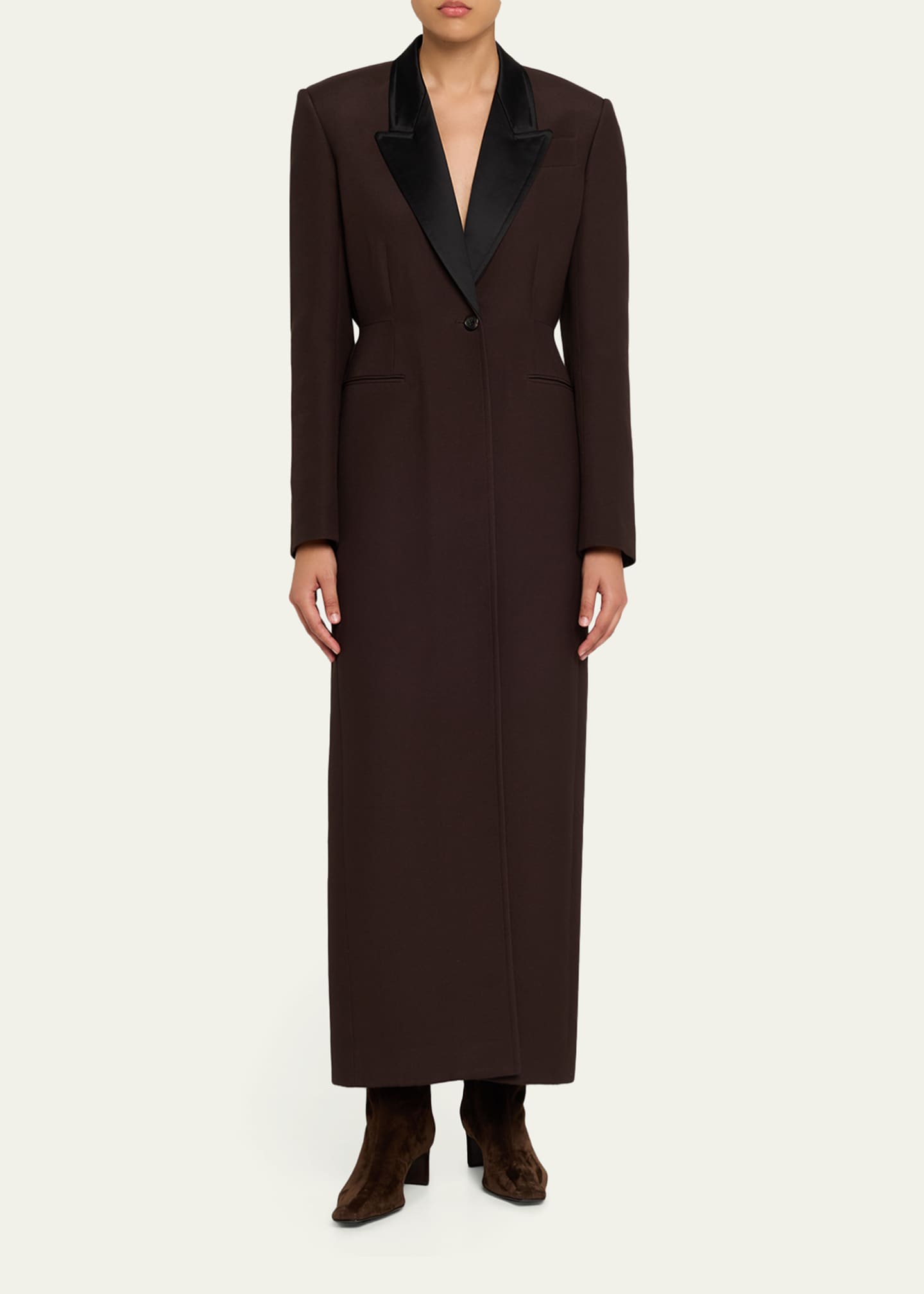 Khaite Ona Suede Stiletto Knee Boots - Bergdorf Goodman