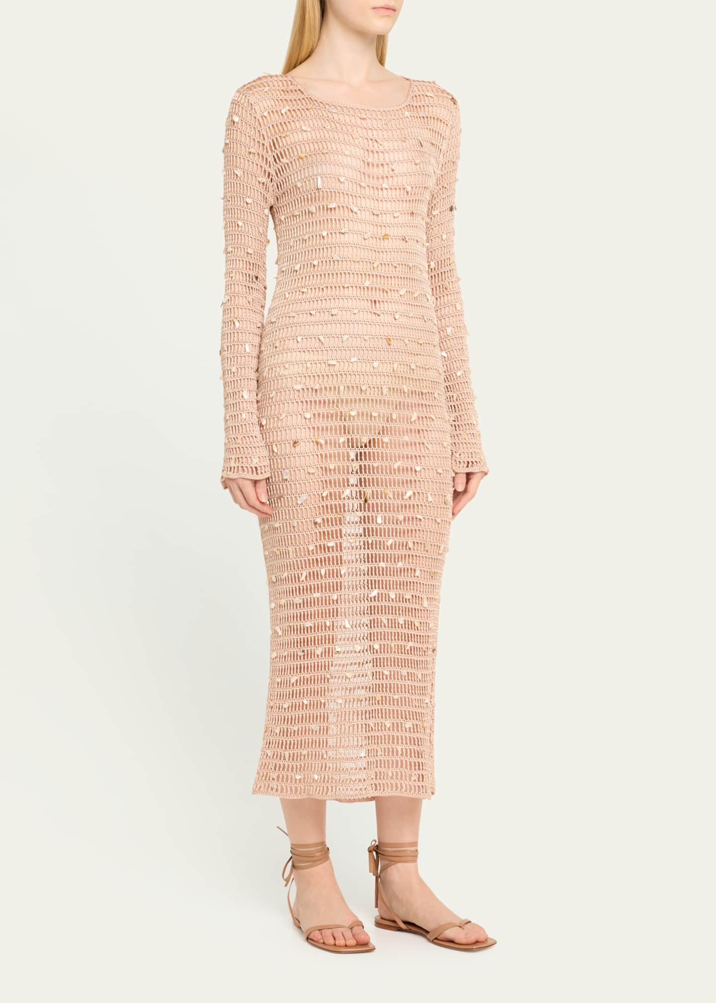 Zimmermann Wylie Shell Crochet Midi Dress - Bergdorf Goodman