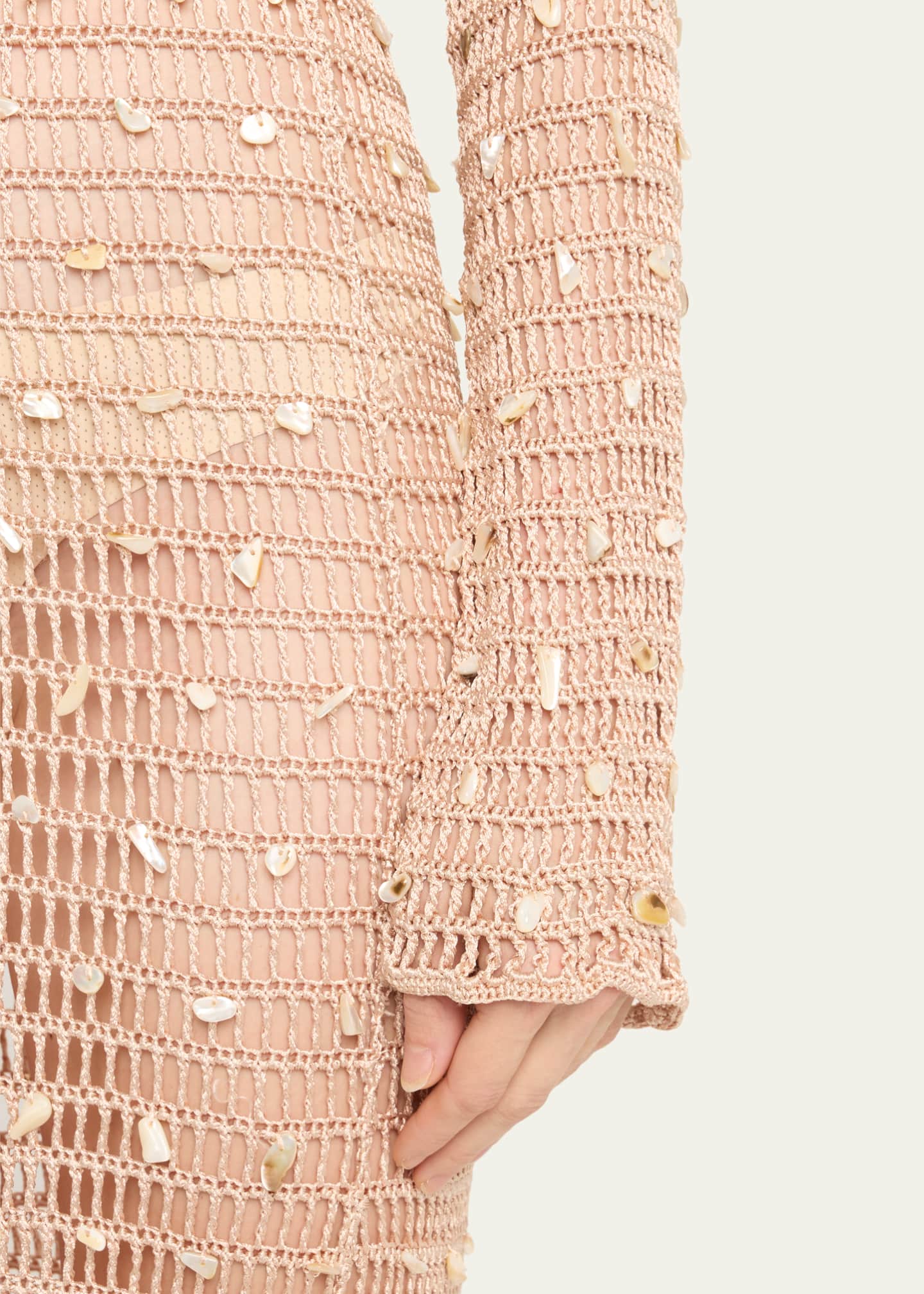 Zimmermann Wylie Shell Crochet Midi Dress - Bergdorf Goodman