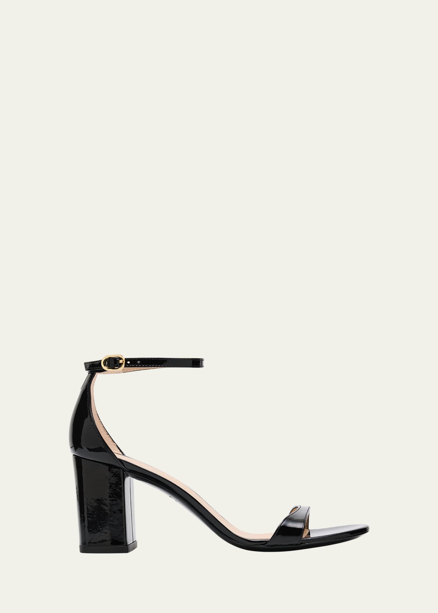 Stuart Weitzman Nudist II Leather Ankle-Strap Sandals - Bergdorf Goodman