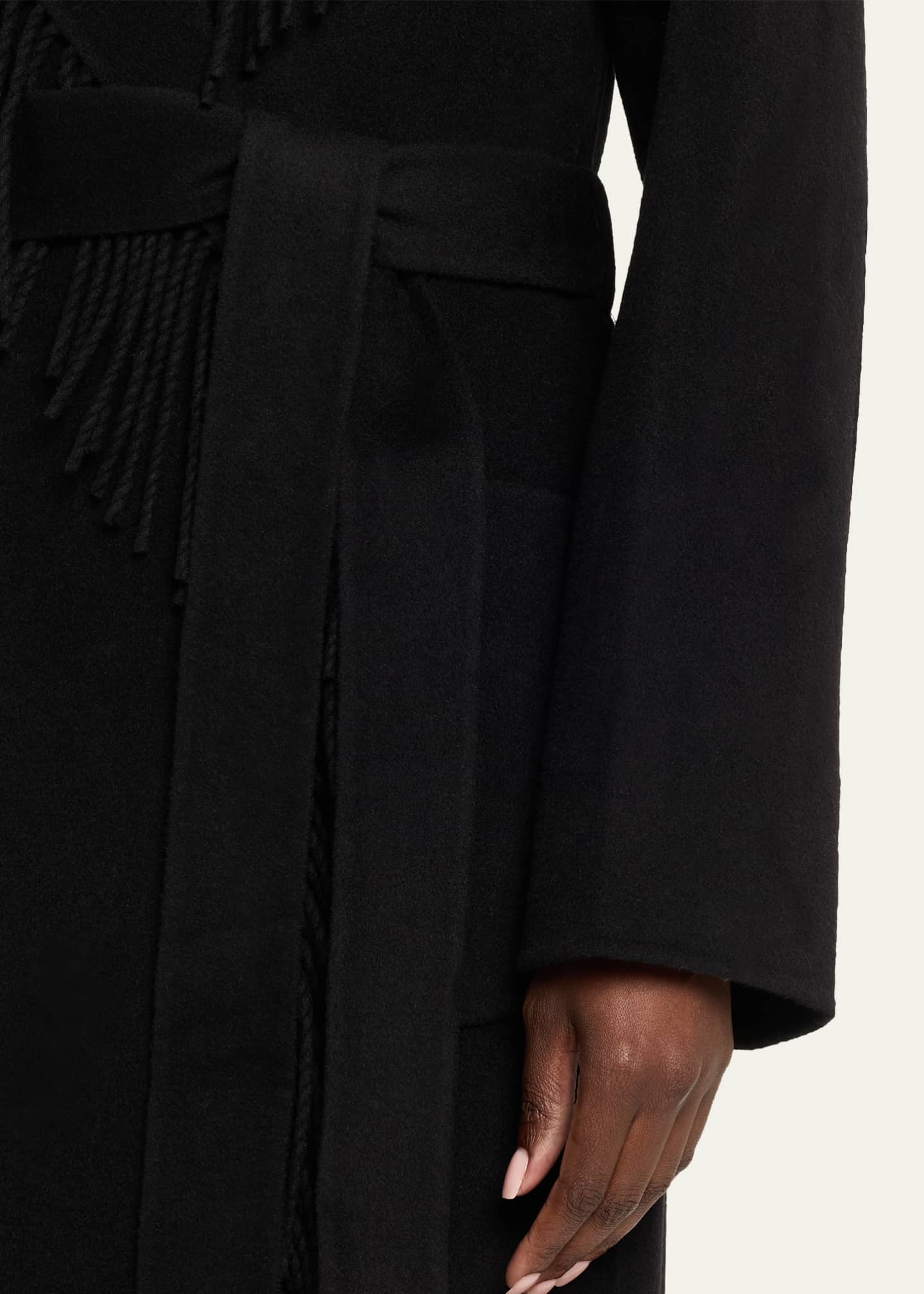 SIMKHAI Carrie Belted Fringe Robe Coat - Bergdorf Goodman