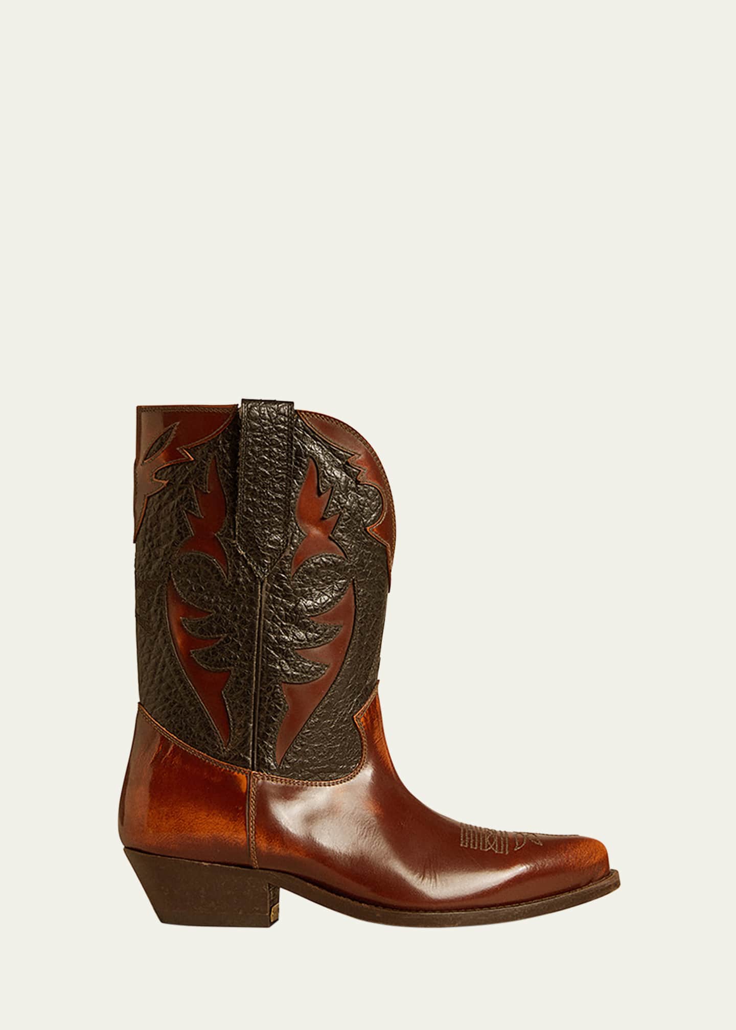 Golden Goose Wish Star Two-Tone Leather Boots - Bergdorf Goodman