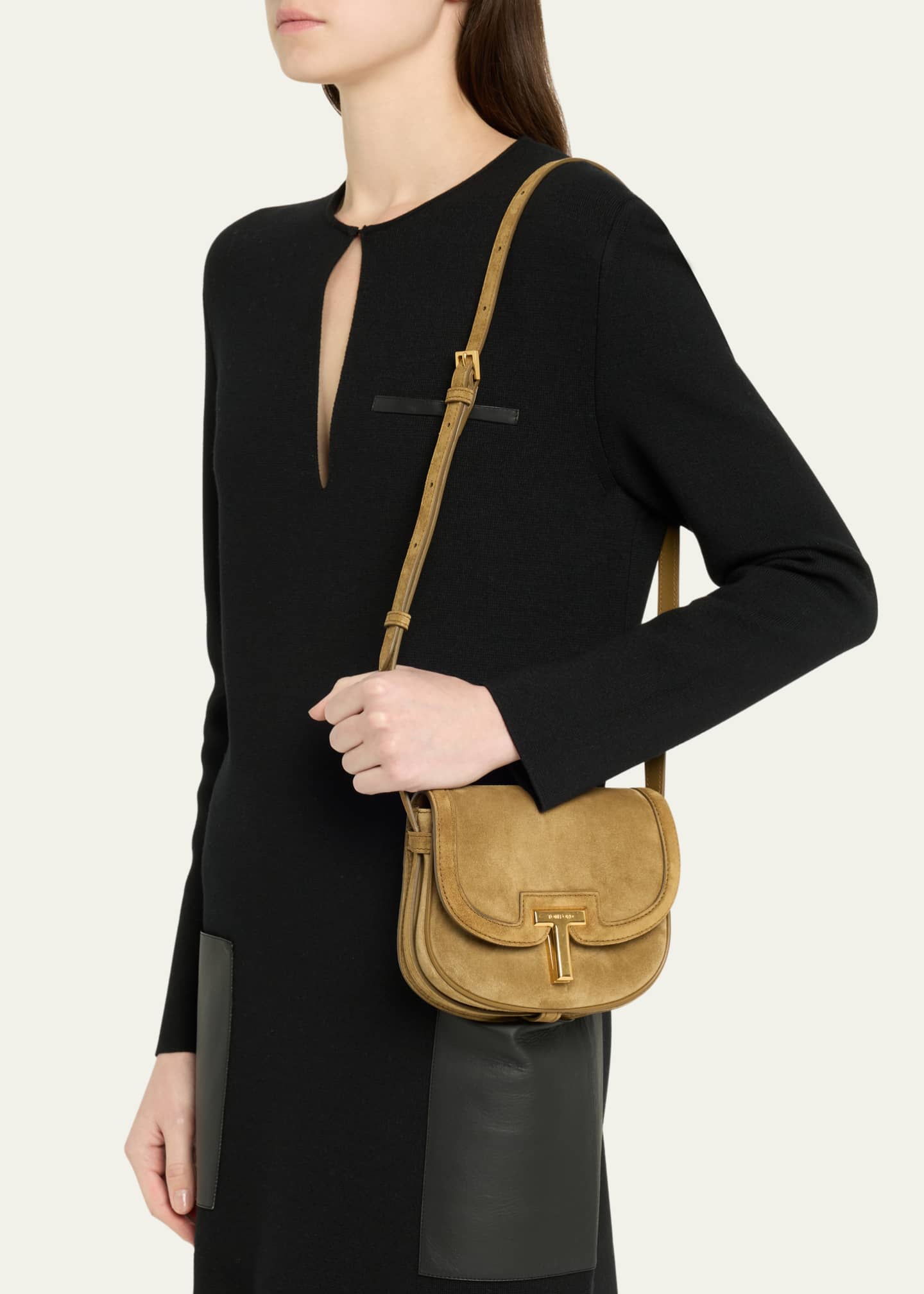 TOM FORD Wallis Mini Flap Shoulder Bag in Suede - Bergdorf Goodman