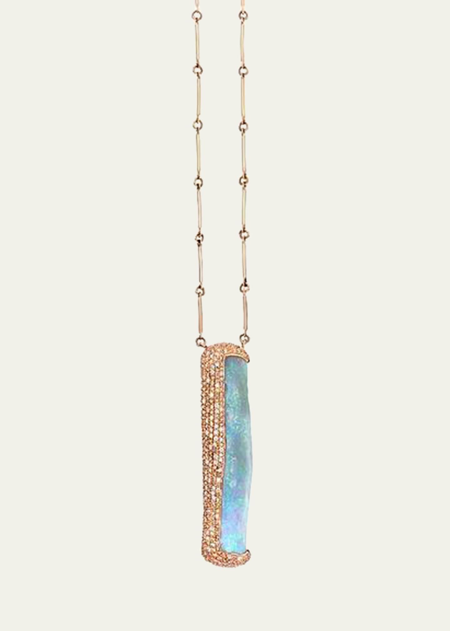 Kimberly McDonald 18K Gold Crystal Opal Pendant Necklace with Diamonds ...