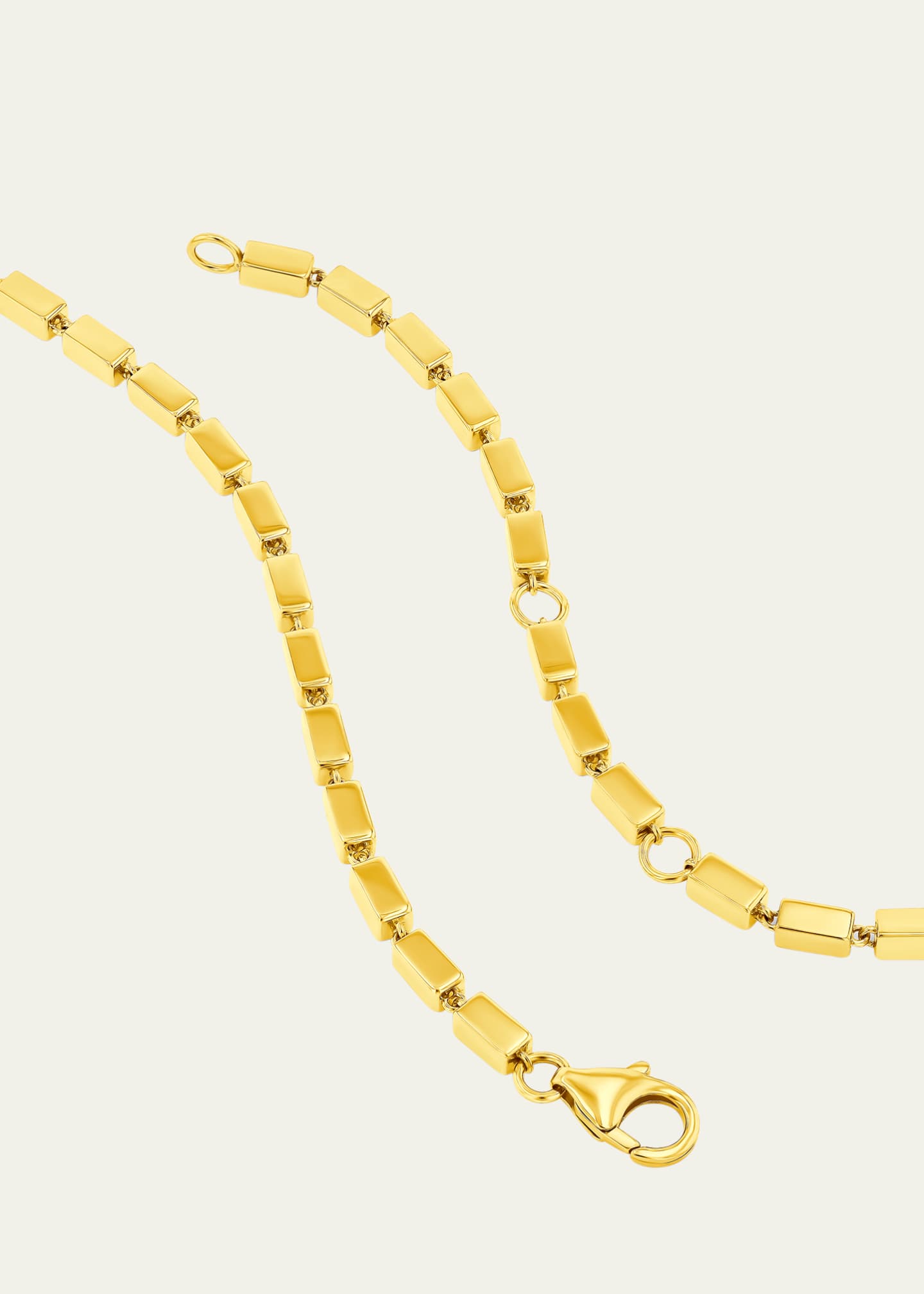 Suzanne Kalan 18K Yellow Gold Thick Block Chain Necklace with Emerald ...