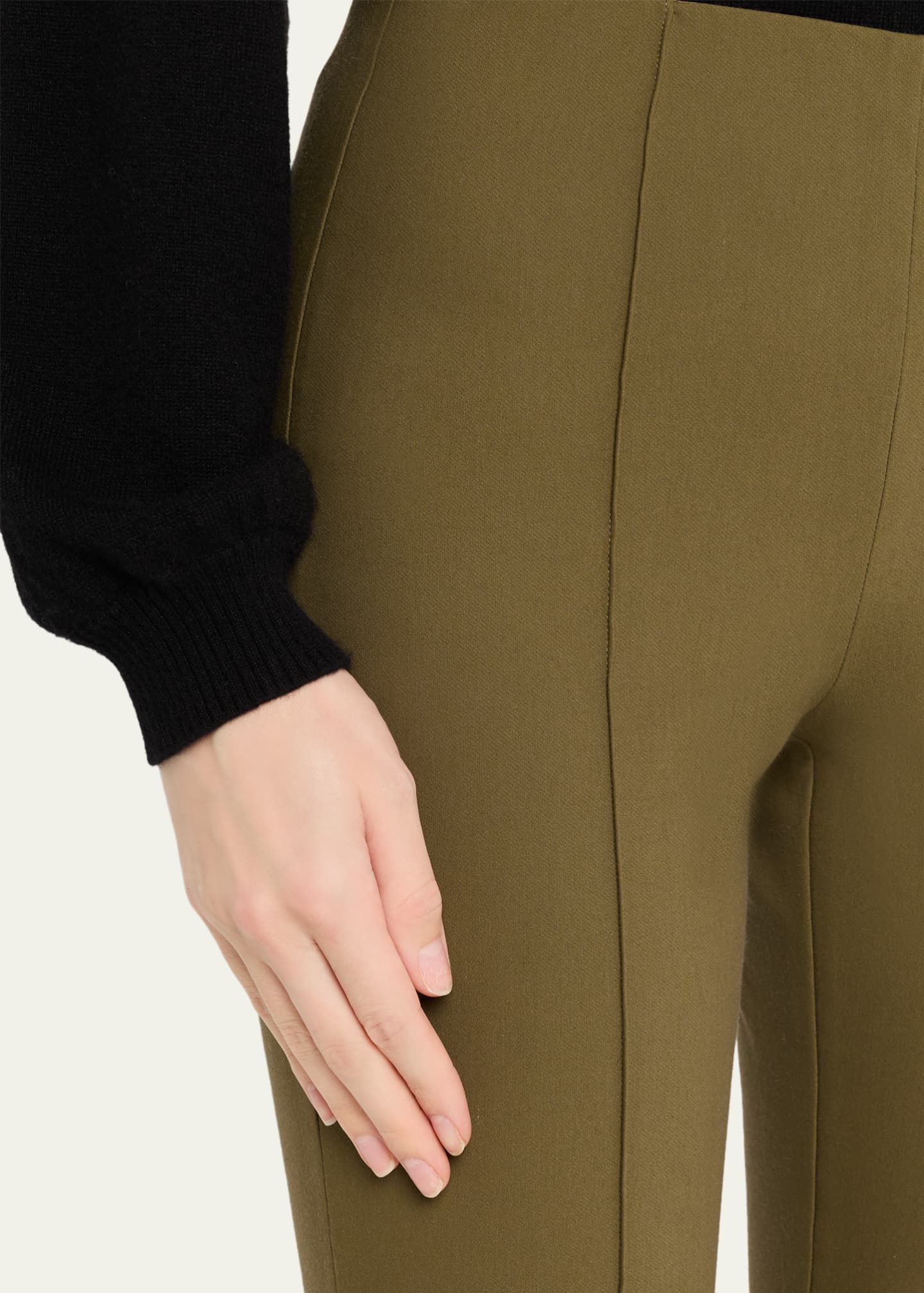 Vince Cropped Flare-Leg Pintuck Pants - Bergdorf Goodman