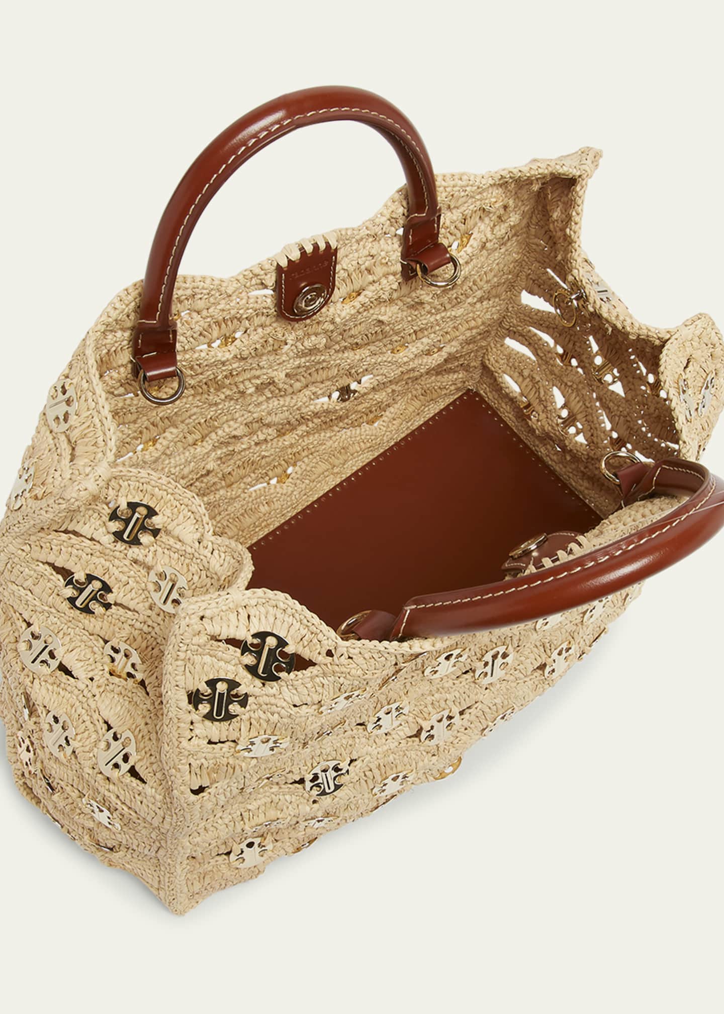 Rabanne Sac a Main Disc-Link Raffia Tote Bag - Bergdorf Goodman