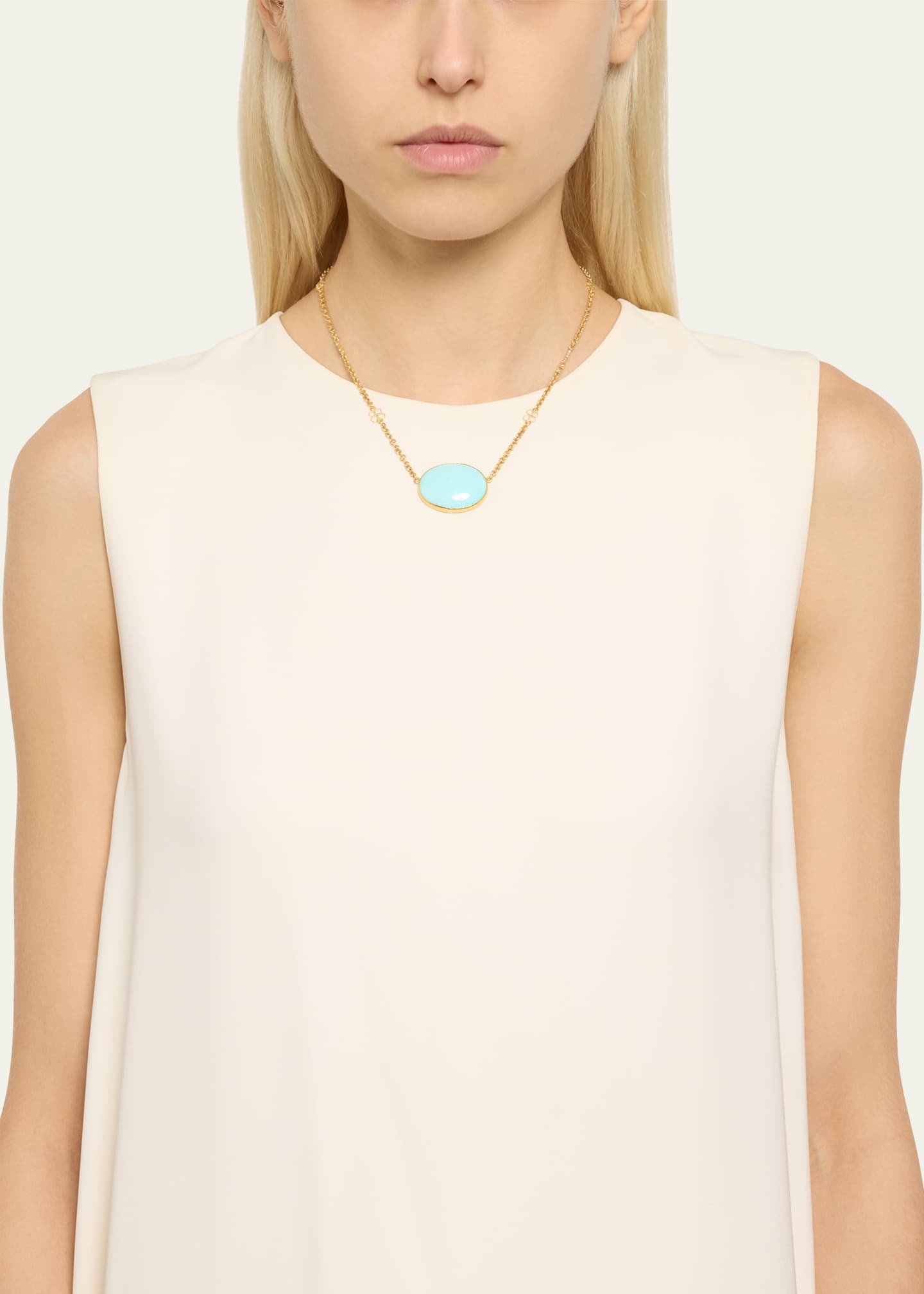 JUDY GEIB 18K Yellow Gold Echo Necklace with Persian Turquoise and Pink Tourmaline - Bergdorf ...