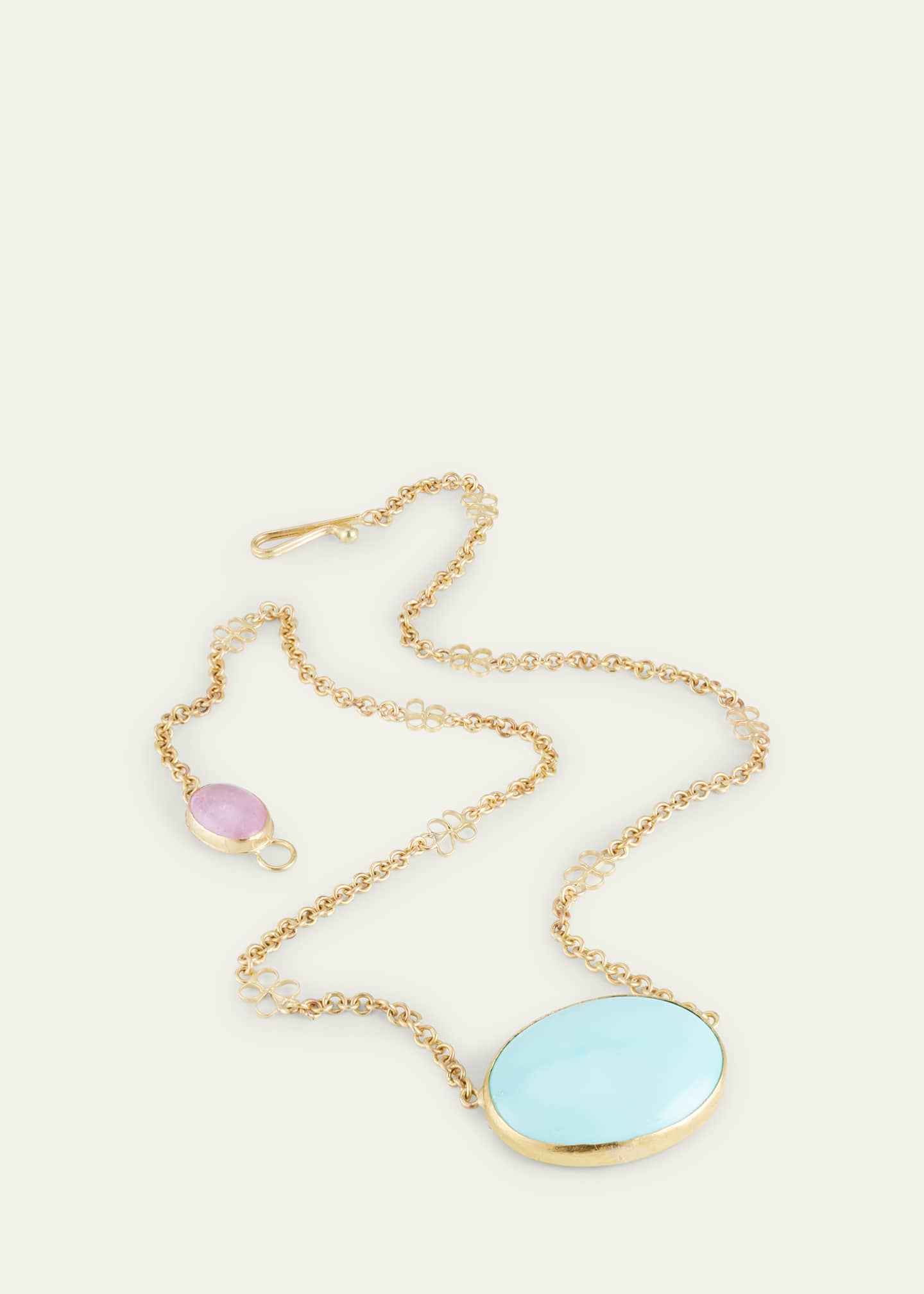 JUDY GEIB 18K Yellow Gold Echo Necklace with Persian Turquoise and Pink Tourmaline - Bergdorf ...