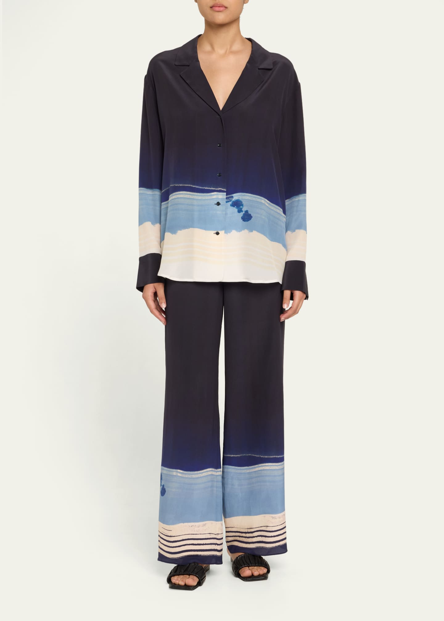 SIR Shoreline Stripe Mariner Silk Pants - Bergdorf Goodman