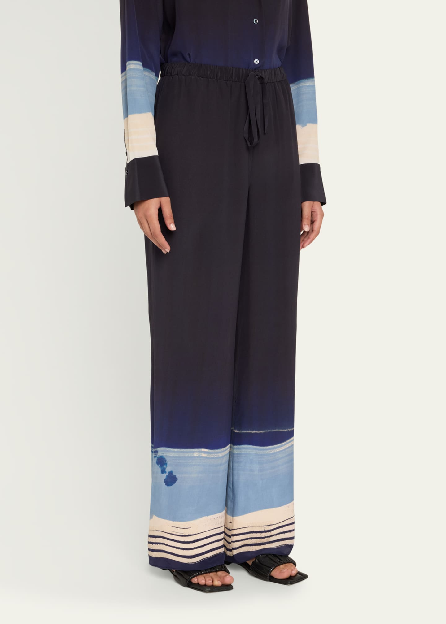SIR Shoreline Stripe Mariner Silk Pants - Bergdorf Goodman