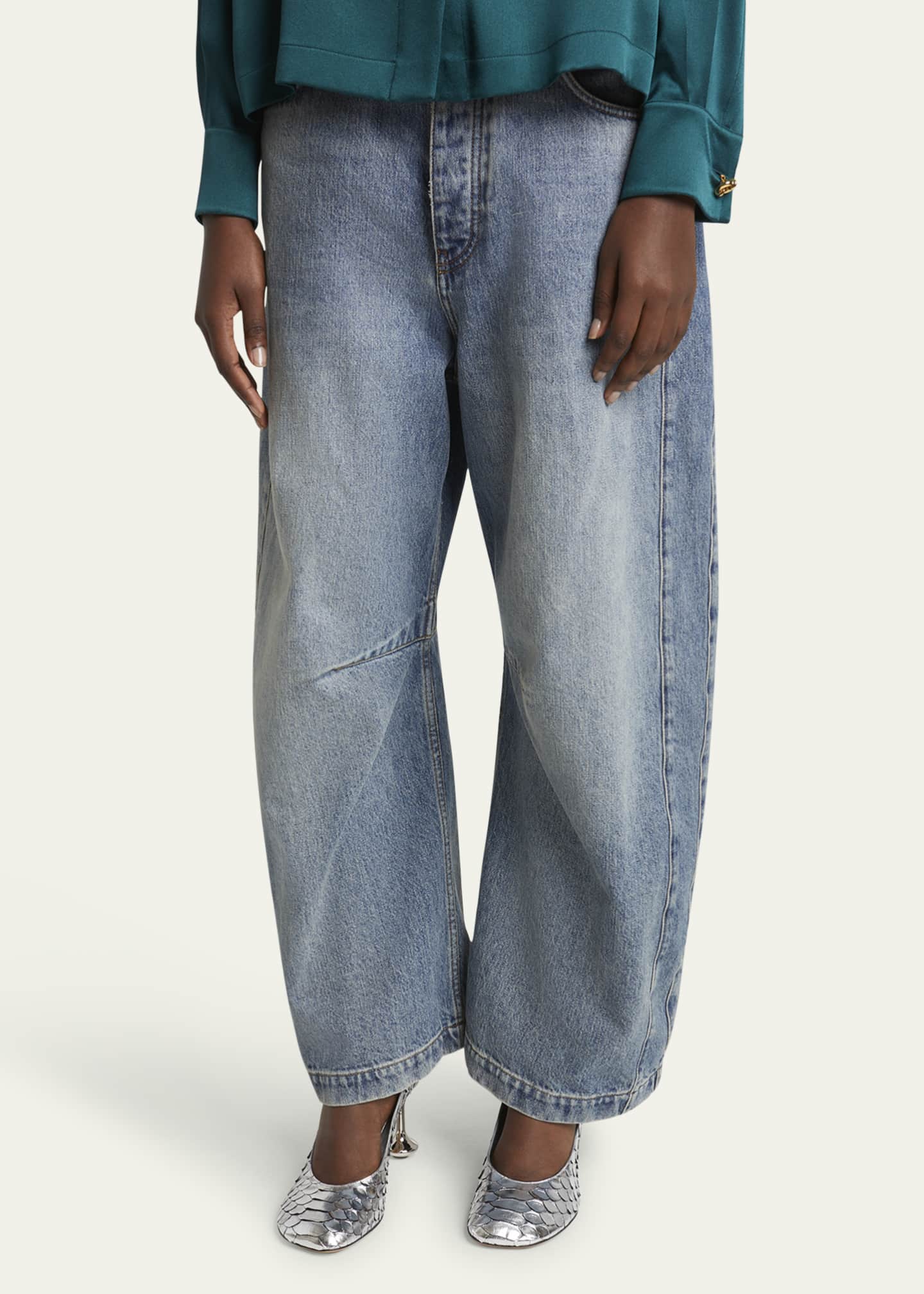 Loewe Toy Metallic Python Pumps - Bergdorf Goodman