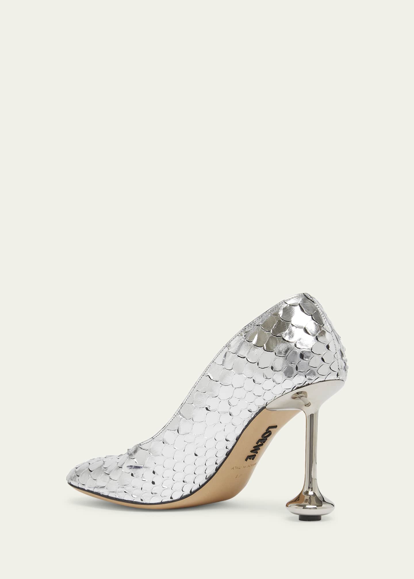 Loewe Toy Metallic Python Pumps - Bergdorf Goodman
