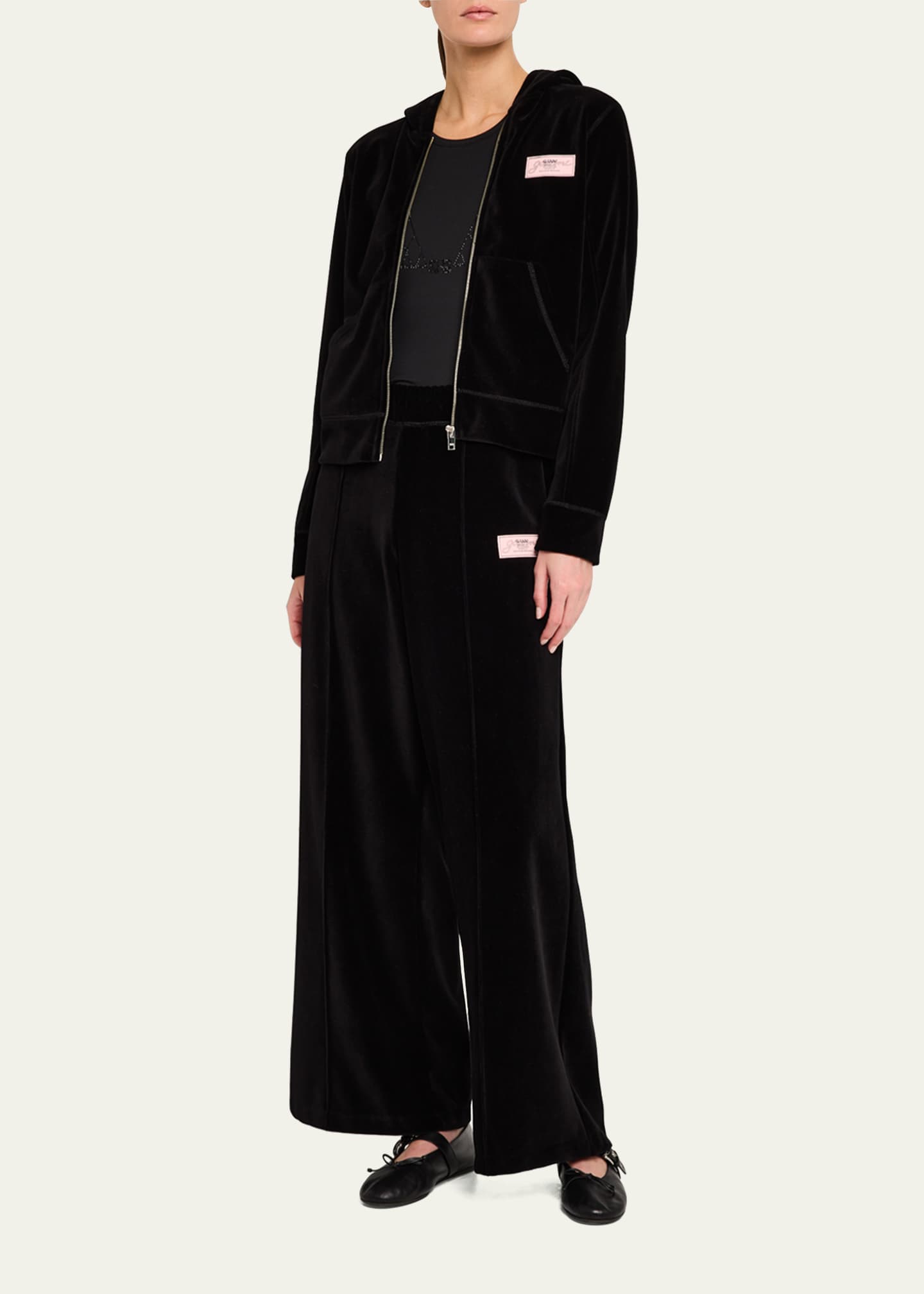 Ganni Heavy Velour Pants - Bergdorf Goodman