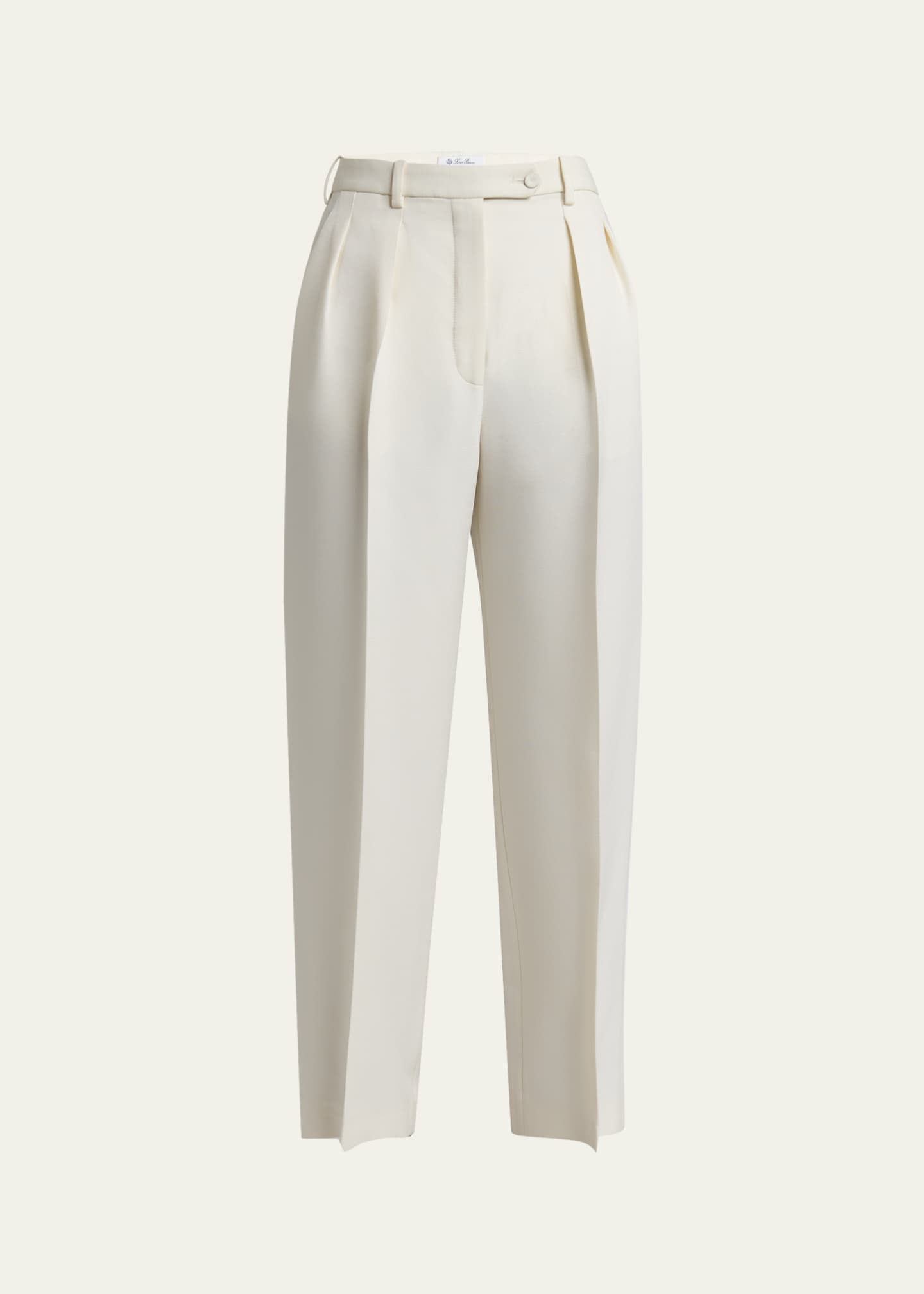 Loro Piana Bart Pleated Taper Leg Wool Trousers - Bergdorf Goodman