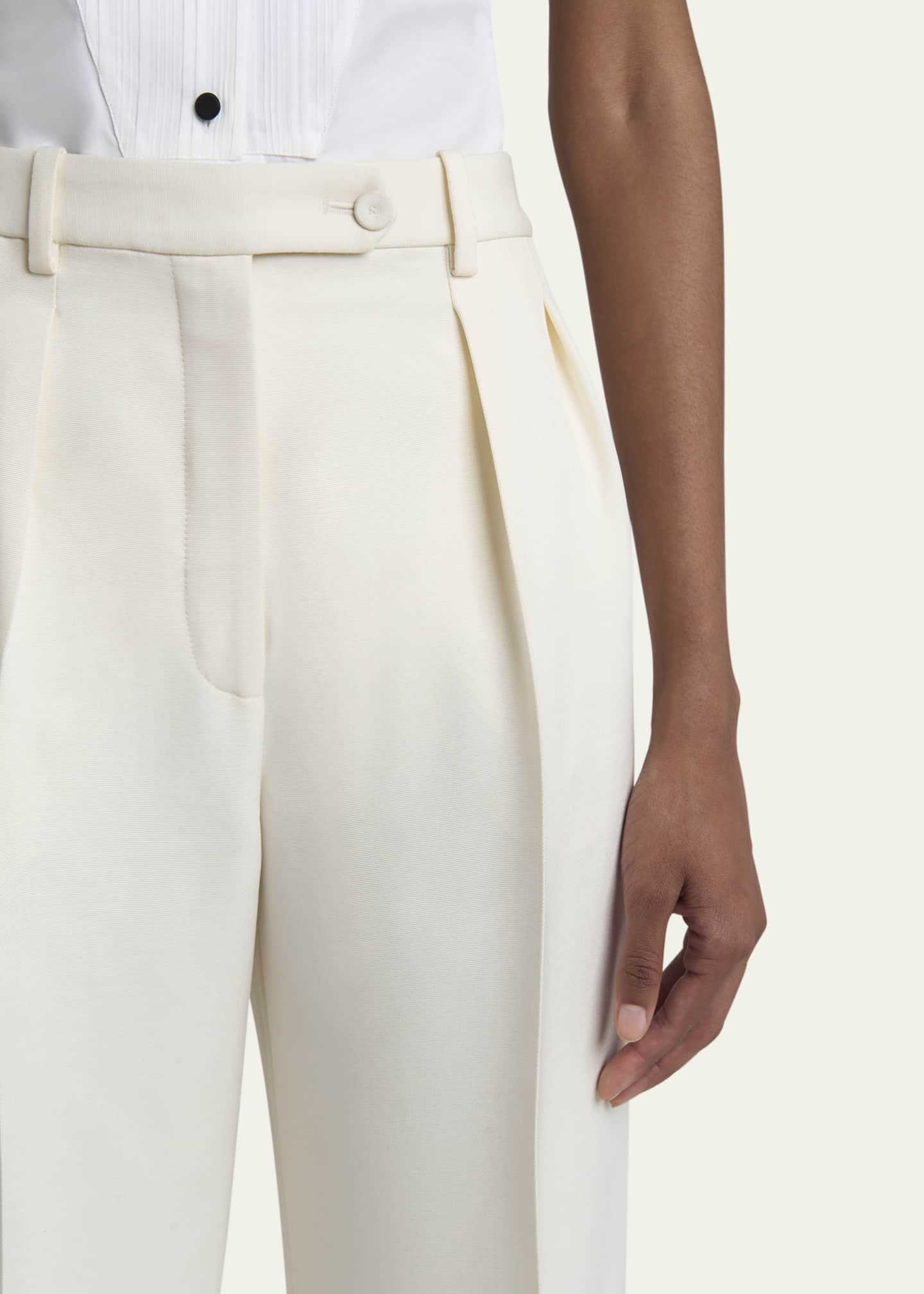 Loro Piana Bart Pleated Taper Leg Wool Trousers - Bergdorf Goodman