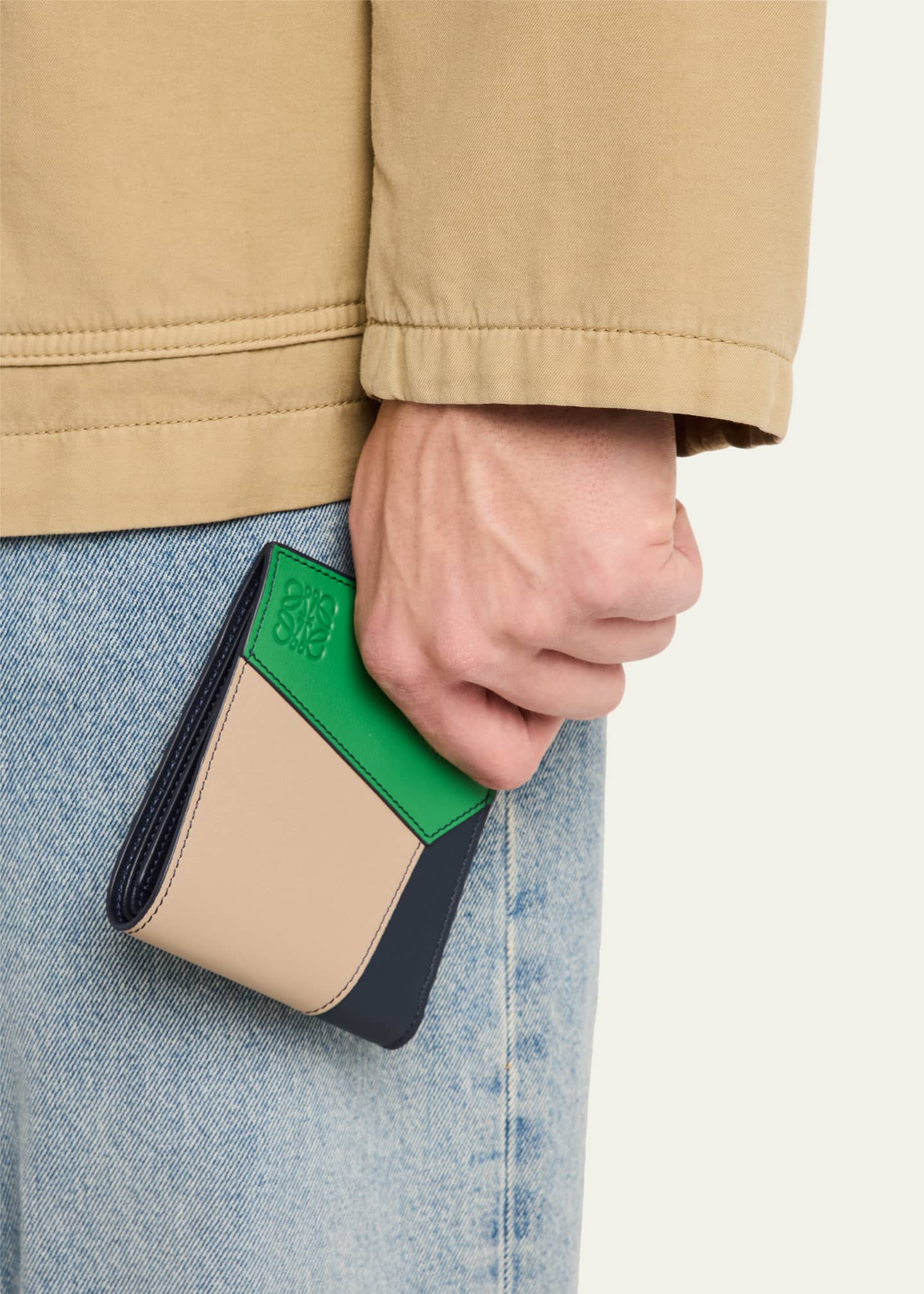 Loewe Men's Puzzle Edge Multicolor Leather Bifold Wallet - Bergdorf Goodman