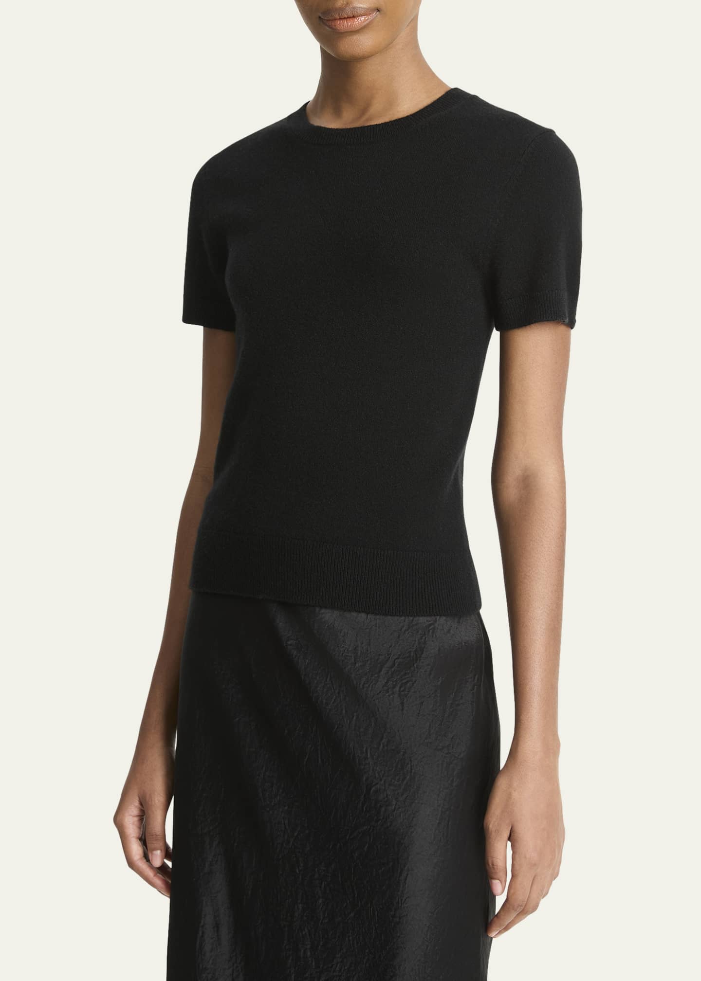 Vince Short-Sleeve Cashmere-Blend Tee - Bergdorf Goodman