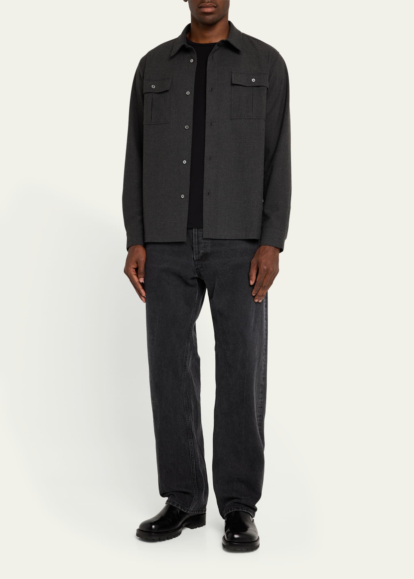 FRAME Men's Classic Flannel Overshirt - Bergdorf Goodman
