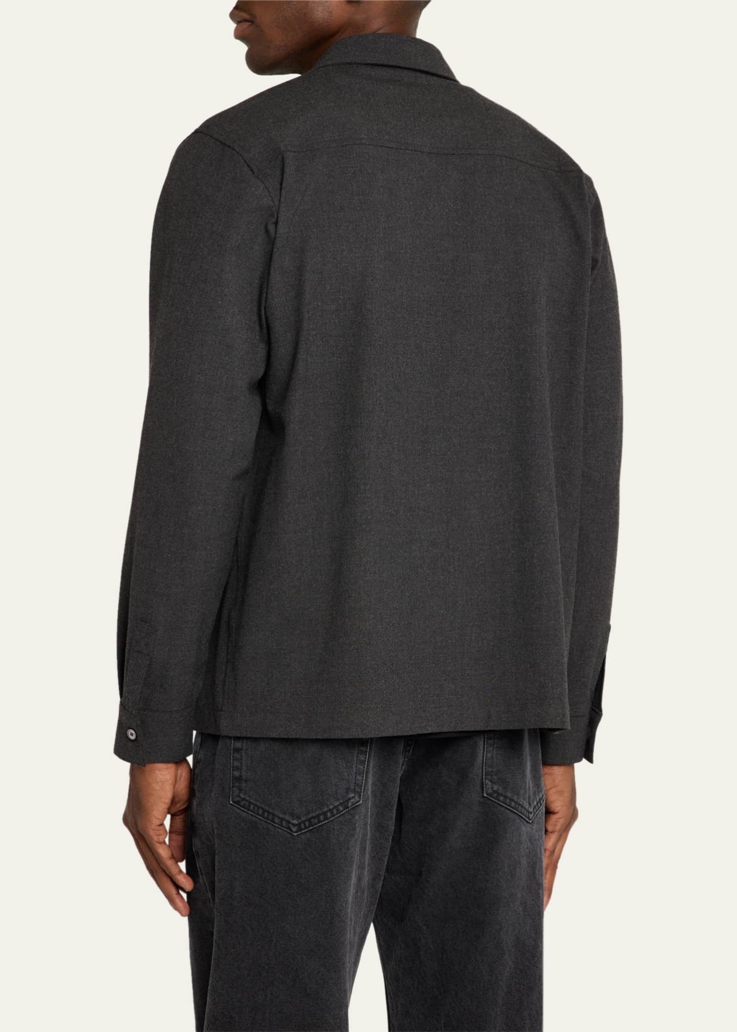 FRAME Men's Classic Flannel Overshirt - Bergdorf Goodman