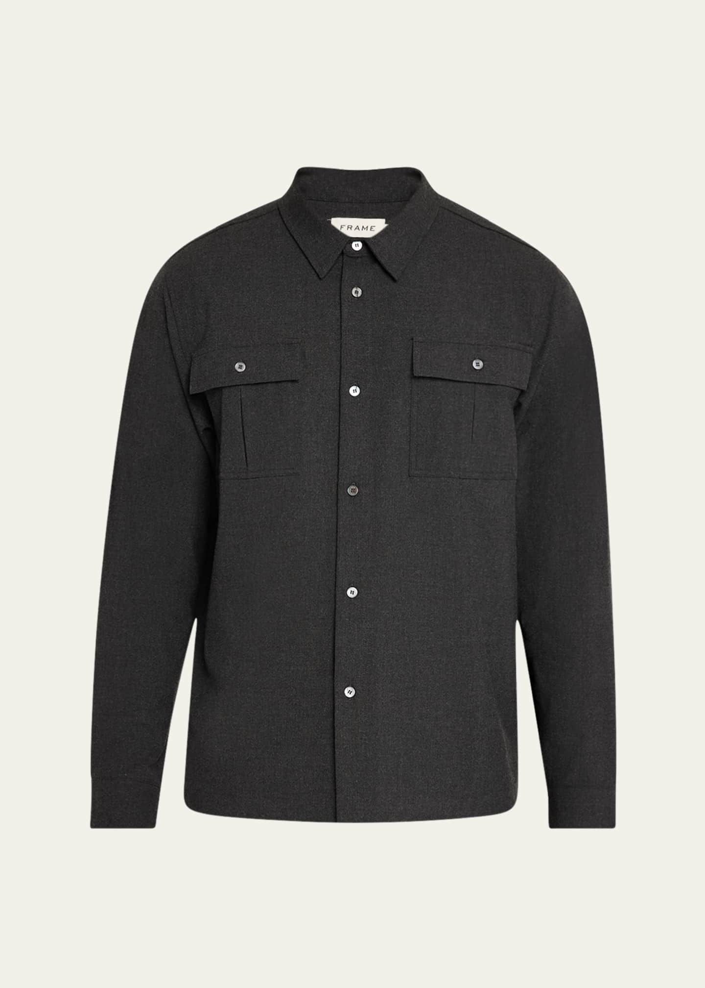 FRAME Men's Classic Flannel Overshirt - Bergdorf Goodman