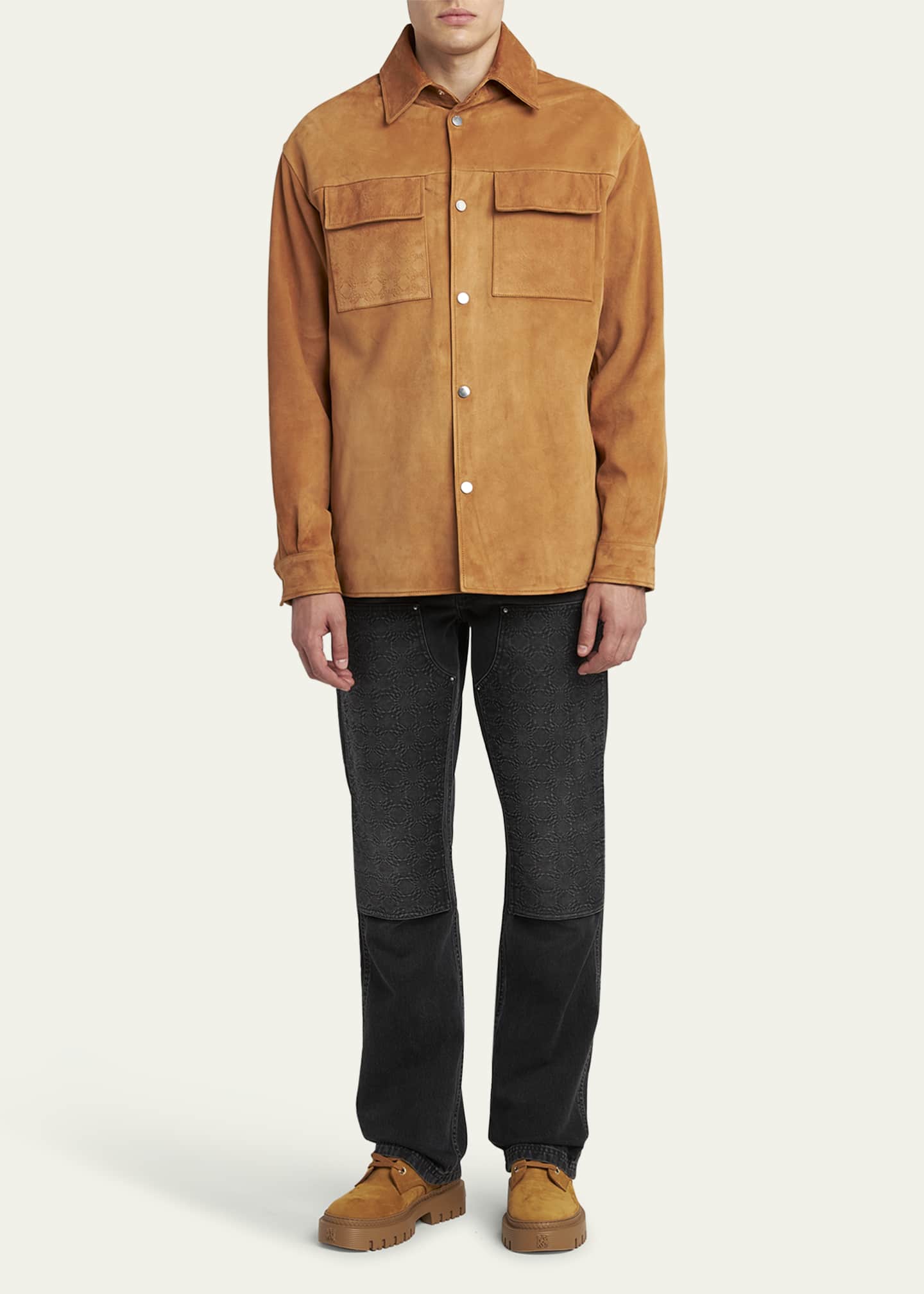 Amiri Men's MA Jumbo Leather Lace-Up Boots - Bergdorf Goodman