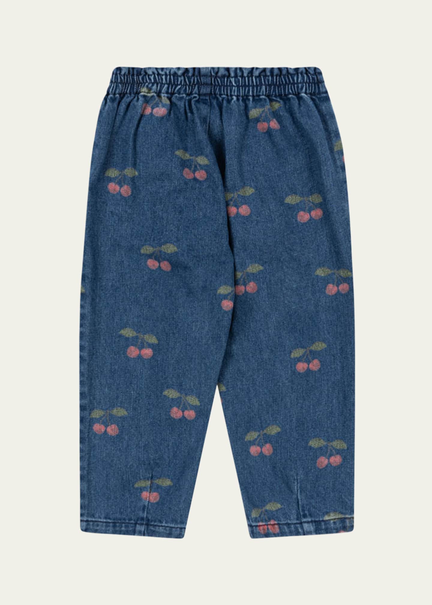 Konges Slojd Girl's Magot Cherry-Print Denim Pocket Pants - Bergdorf ...