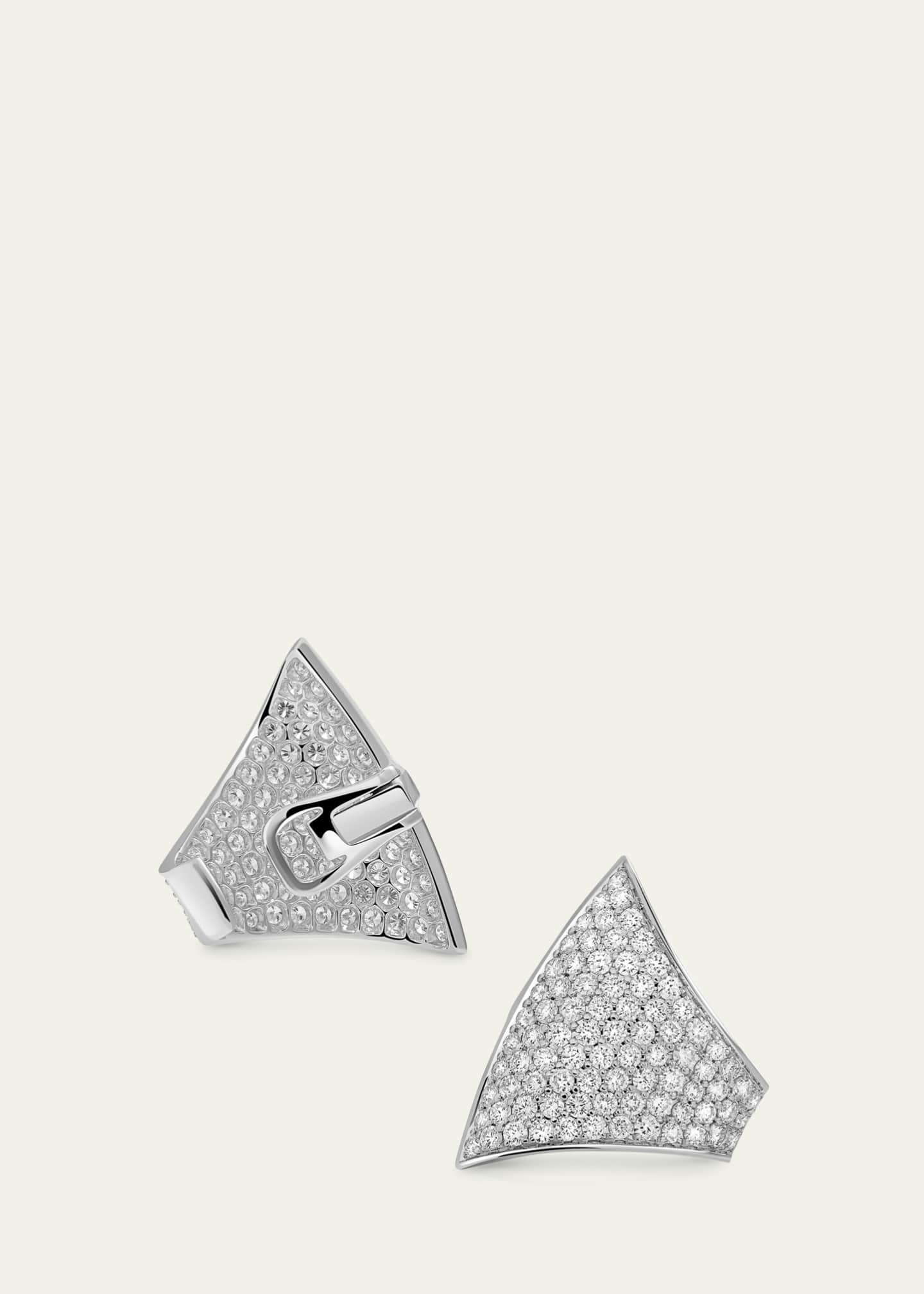 Savolinna Maxi Ergo 18K White Gold Diamond Pave Ear Cuff, Single ...