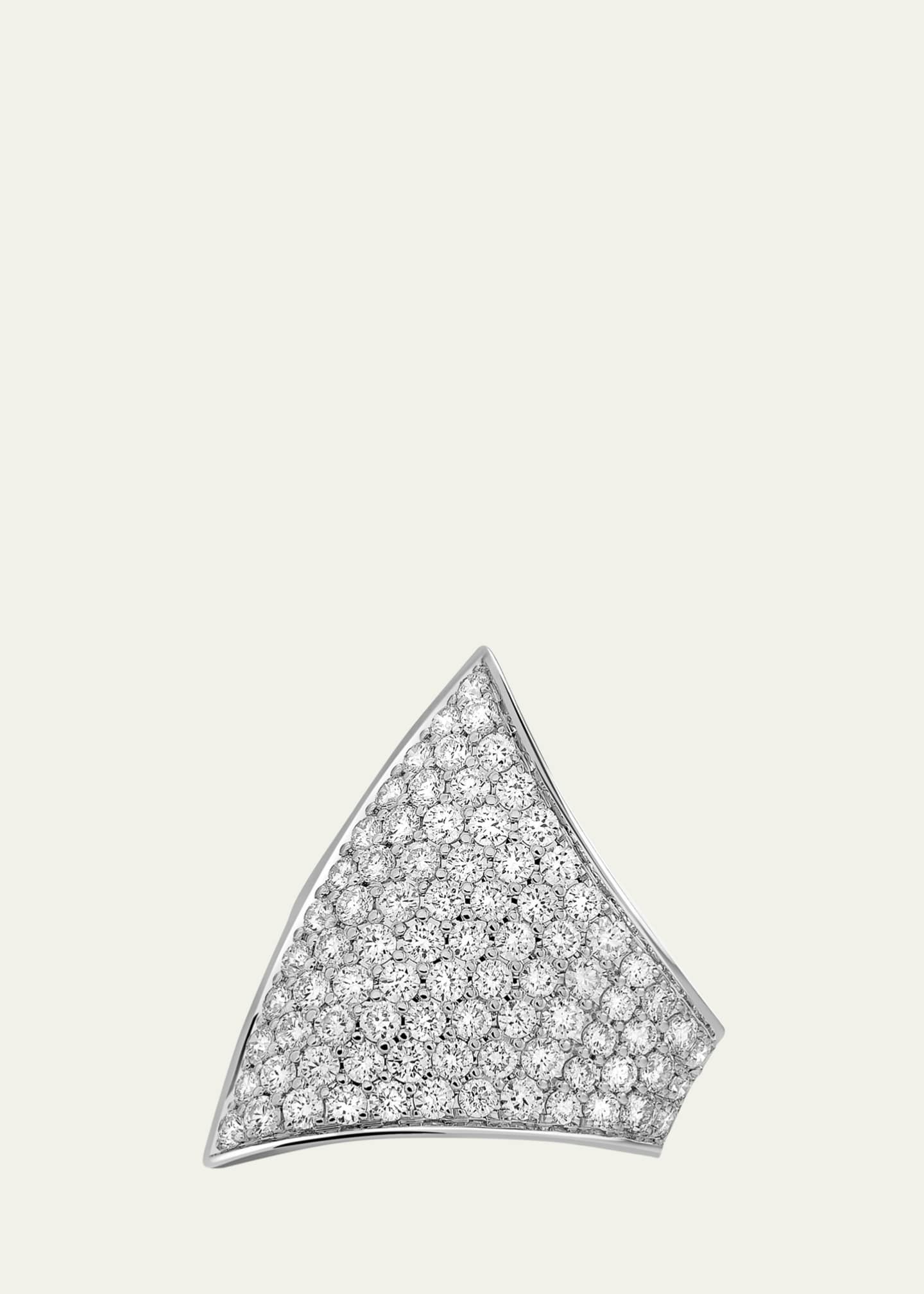 Savolinna Maxi Ergo 18K White Gold Diamond Pave Ear Cuff, Single ...
