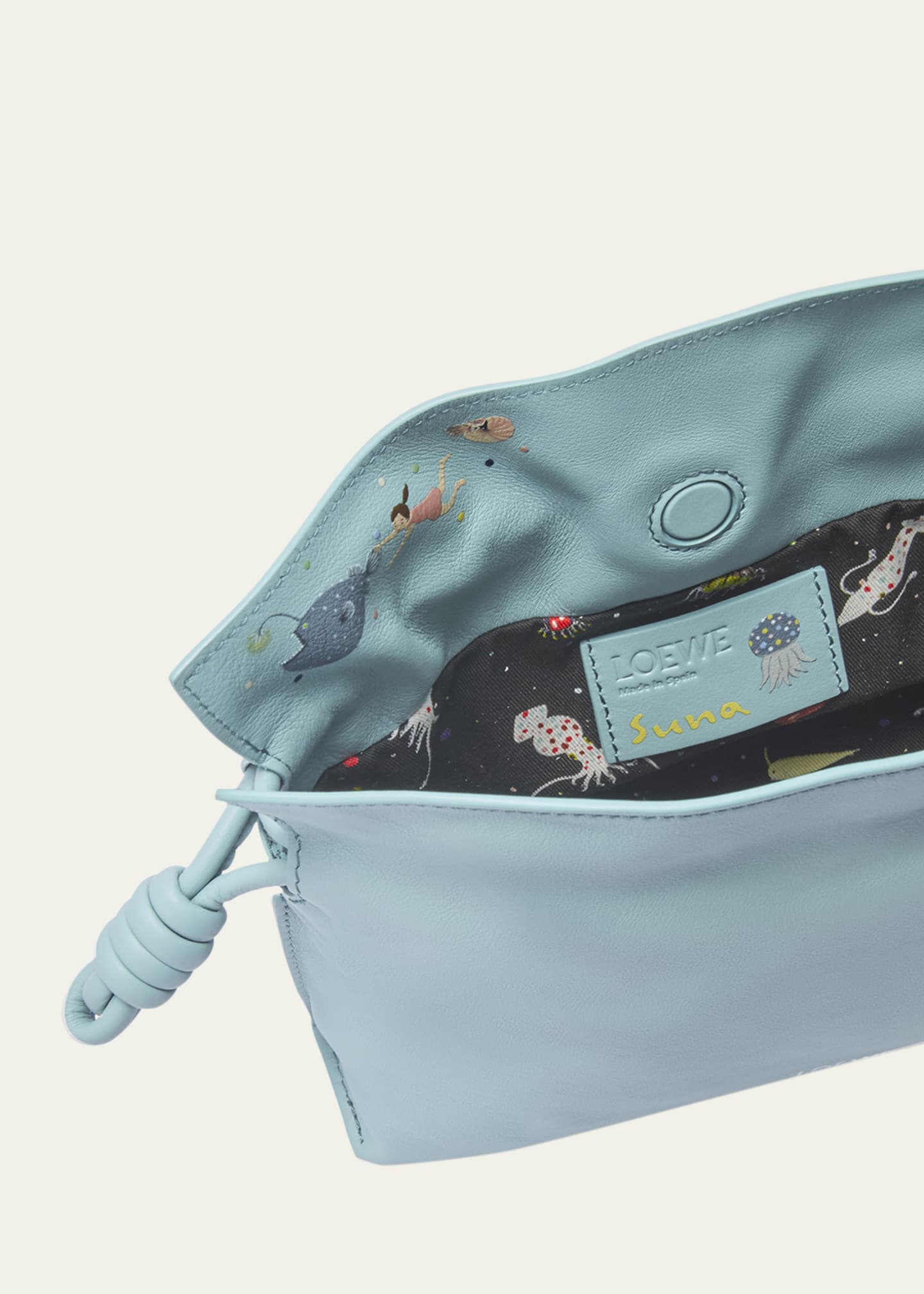 Loewe x Suna Fujita Flamenco Mini Fish Printed Clutch Bag - Bergdorf ...