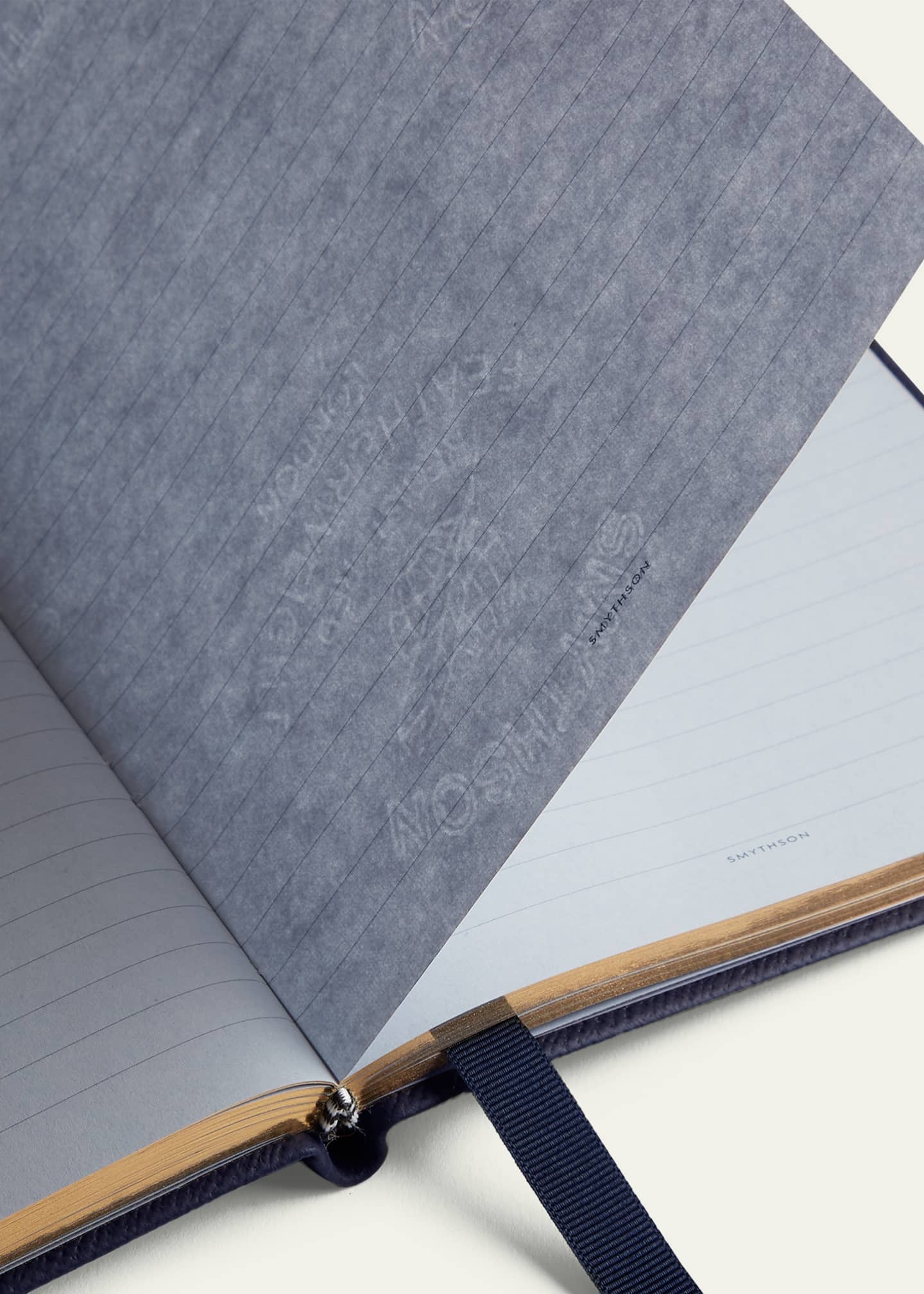 Smythson Stars Soho Notebook in Panama Leather, Navy - Bergdorf Goodman