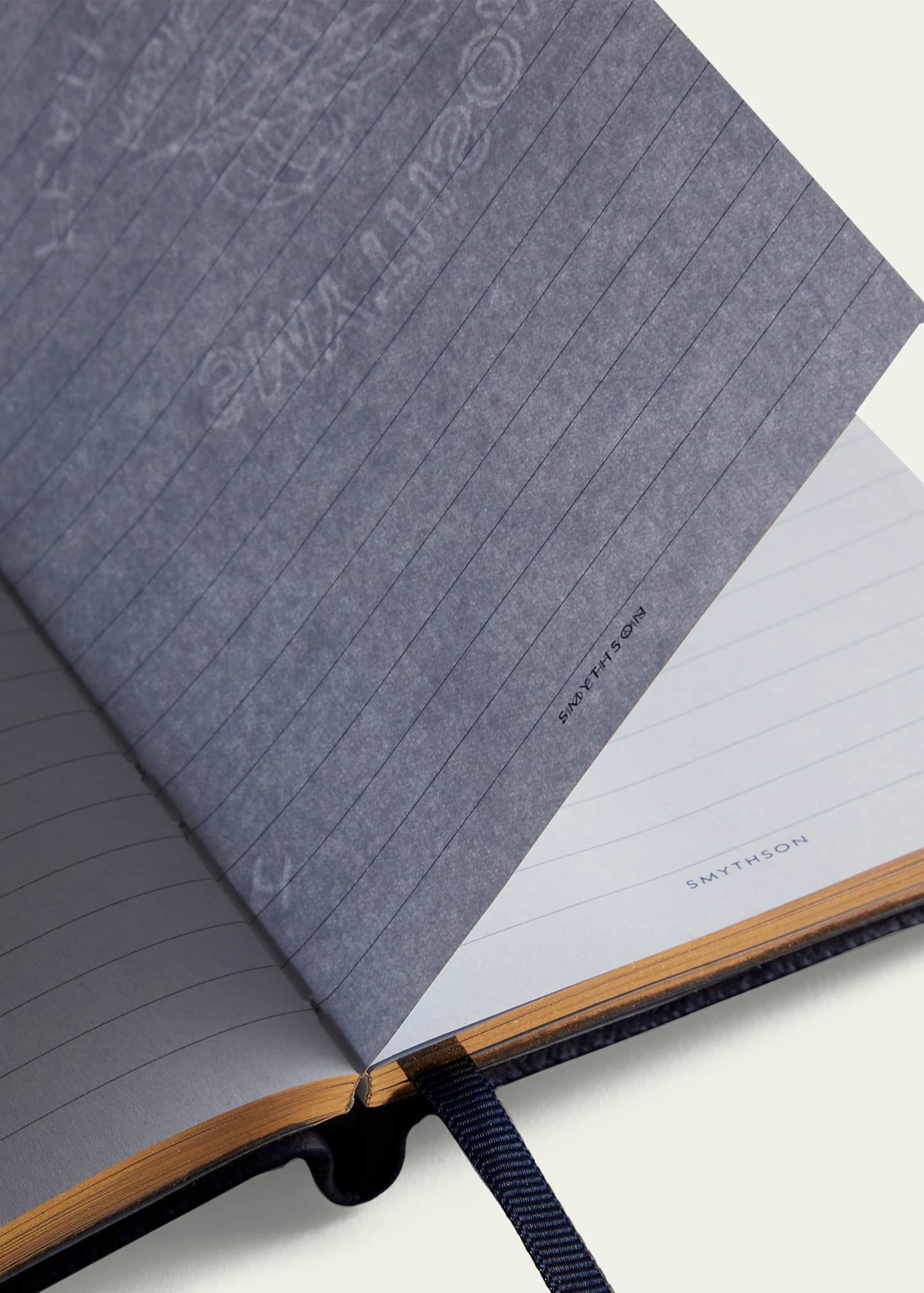 Smythson Stars Panama Leather Pocket Notebook, Navy - Bergdorf Goodman