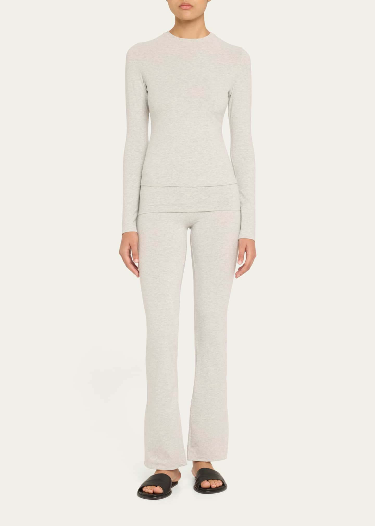 SKIMS Cotton Jersey Long-Sleeve Crewneck T-Shirt - Bergdorf Goodman