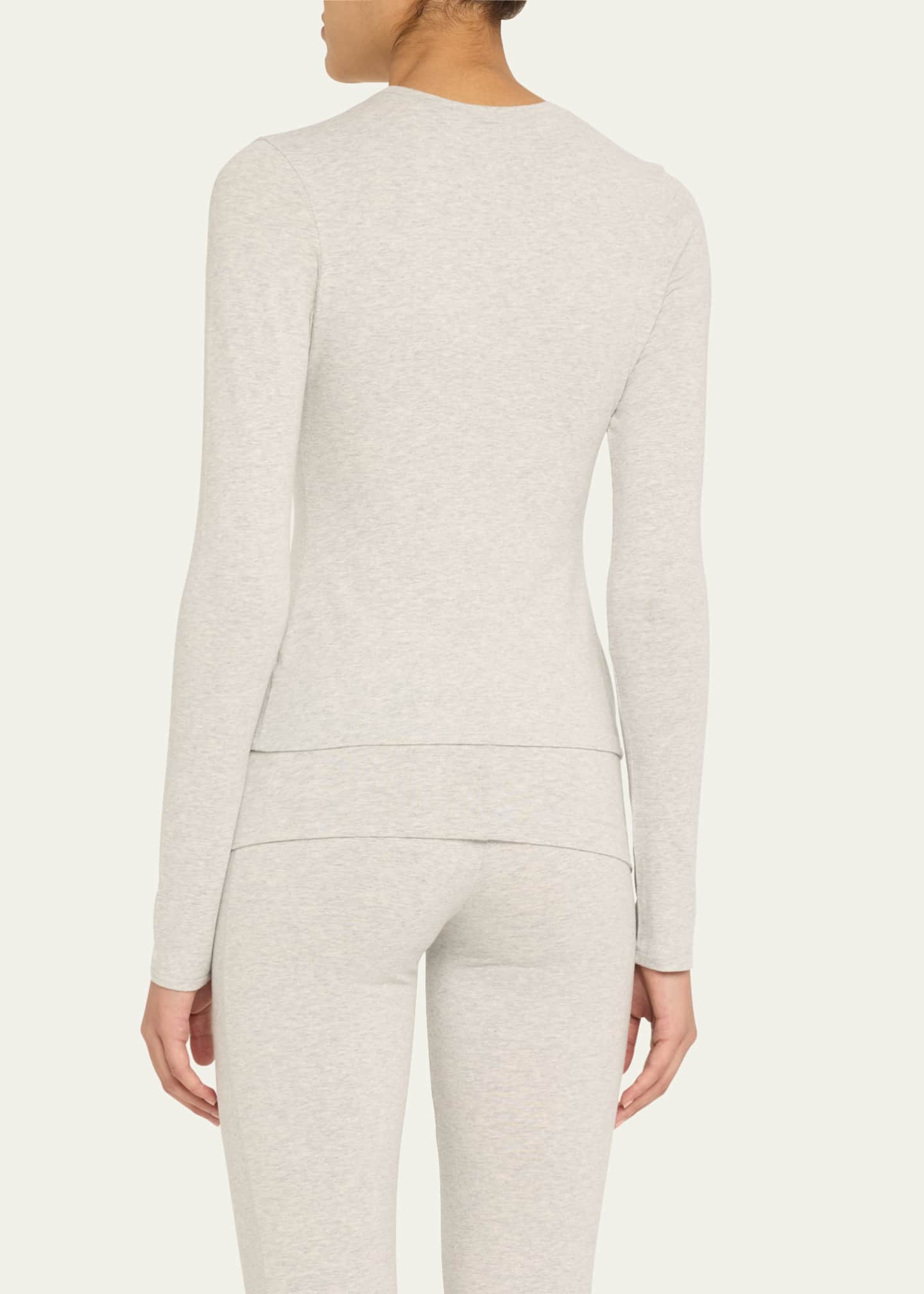 SKIMS Cotton Jersey Long-Sleeve Crewneck T-Shirt - Bergdorf Goodman
