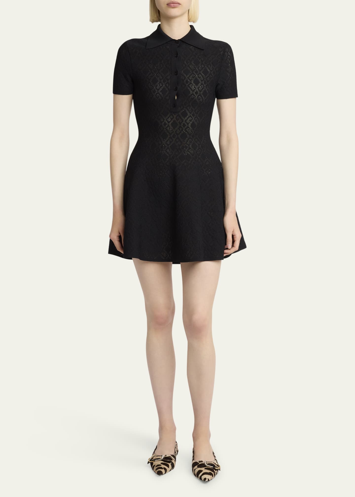 Givenchy Logo Fit-Flare Mini Polo Dress - Bergdorf Goodman