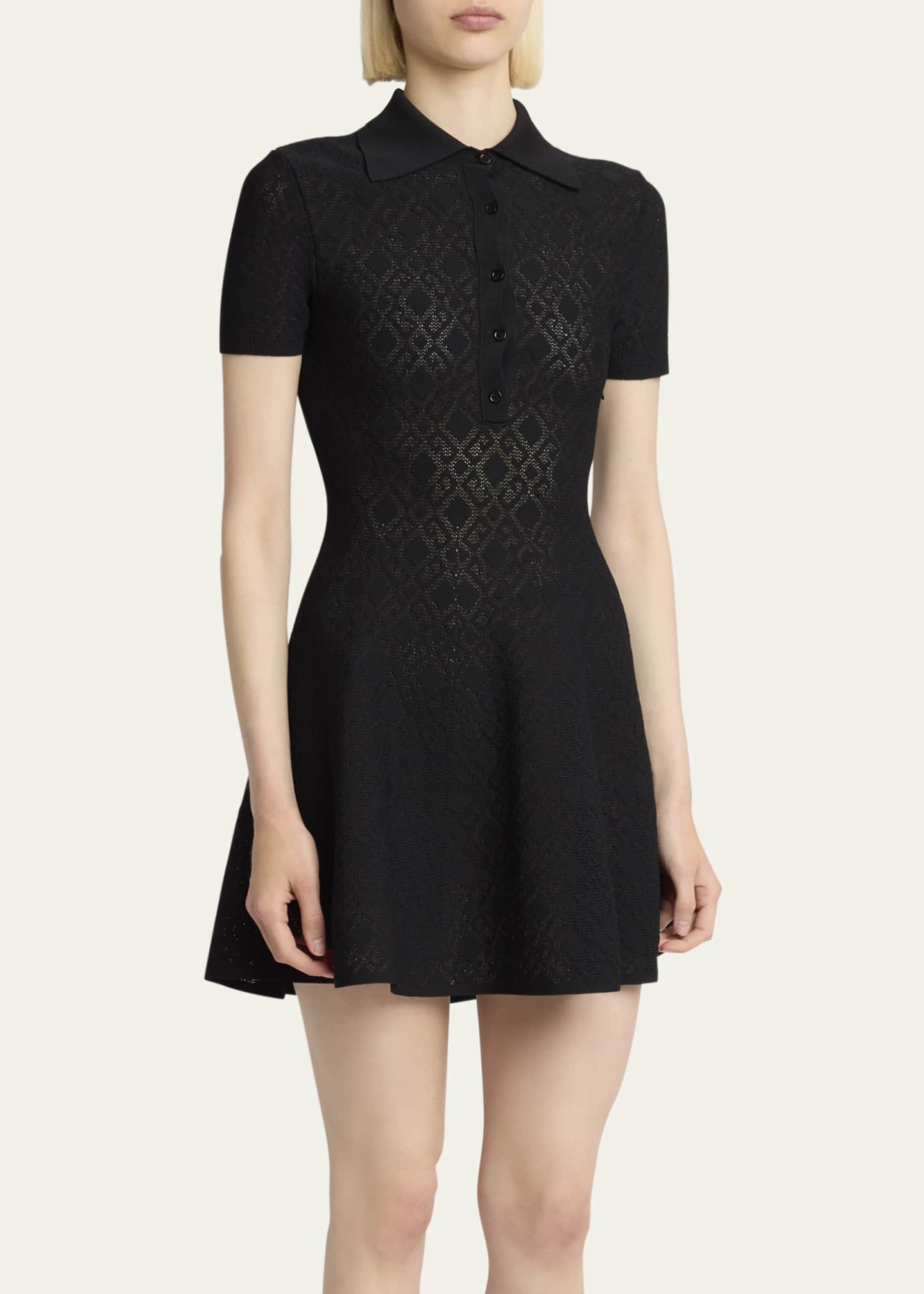 Givenchy Logo Fit-Flare Mini Polo Dress - Bergdorf Goodman