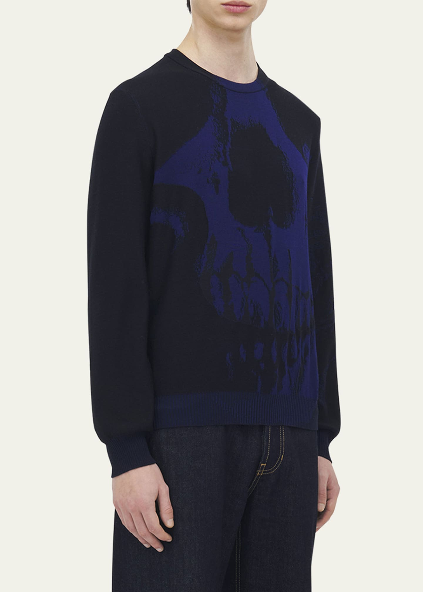 McQueen Men's Exploded Skull Sweater - Bergdorf Goodman