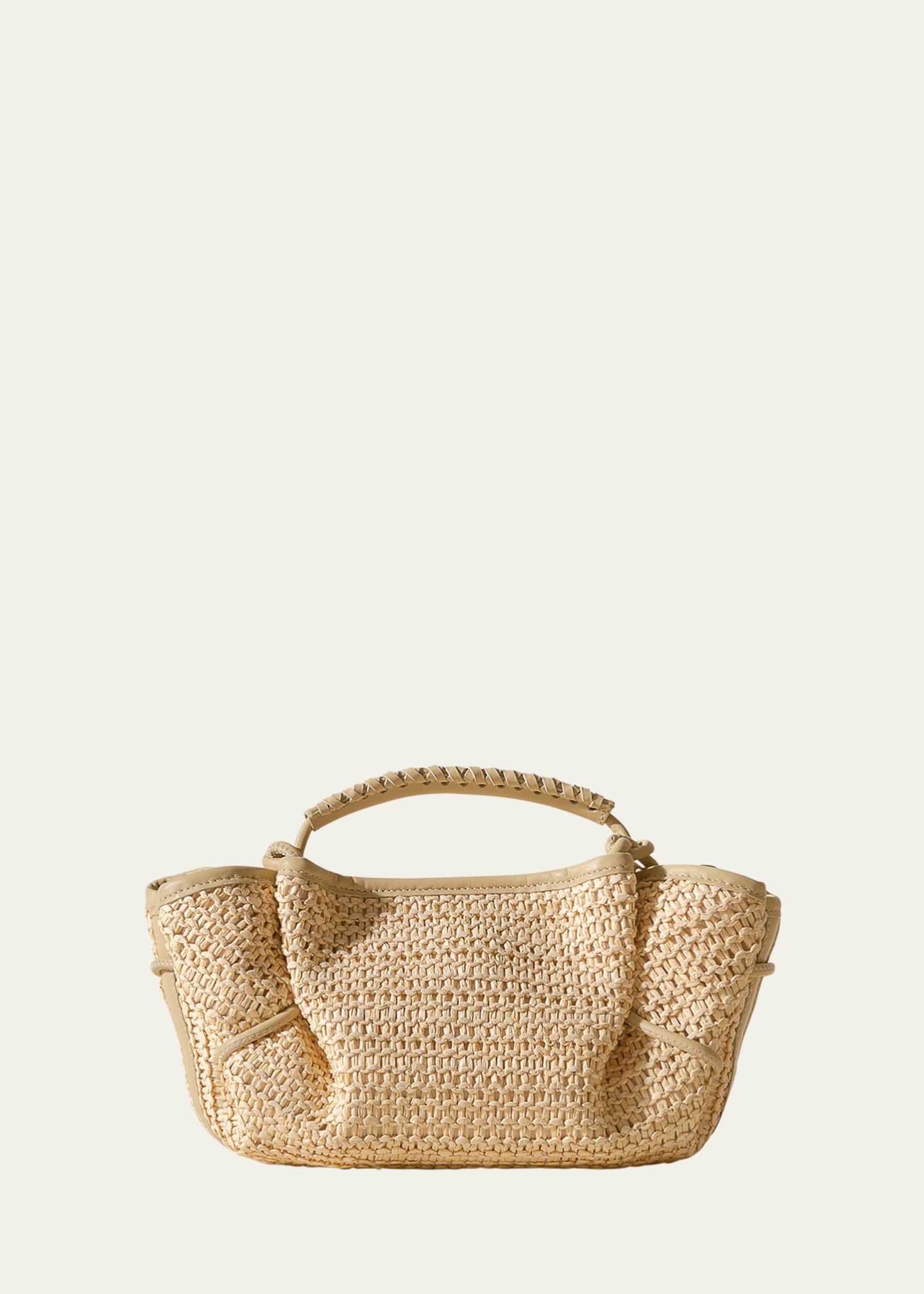 HEREU Arta Mini Raffia & Leather Crossbody Bag - Bergdorf Goodman