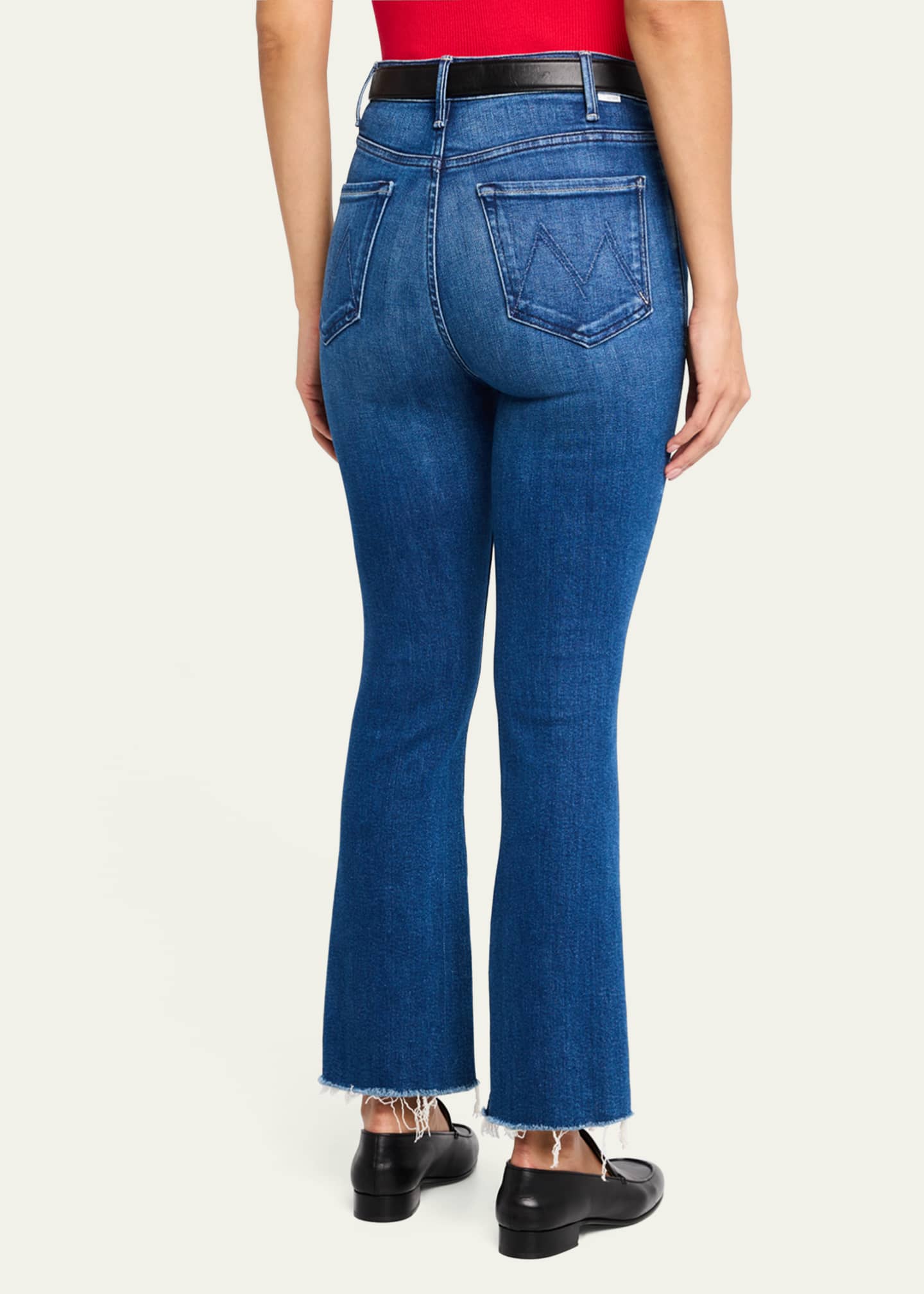 MOTHER Lil' Hustler Flood Fray Jeans - Bergdorf Goodman