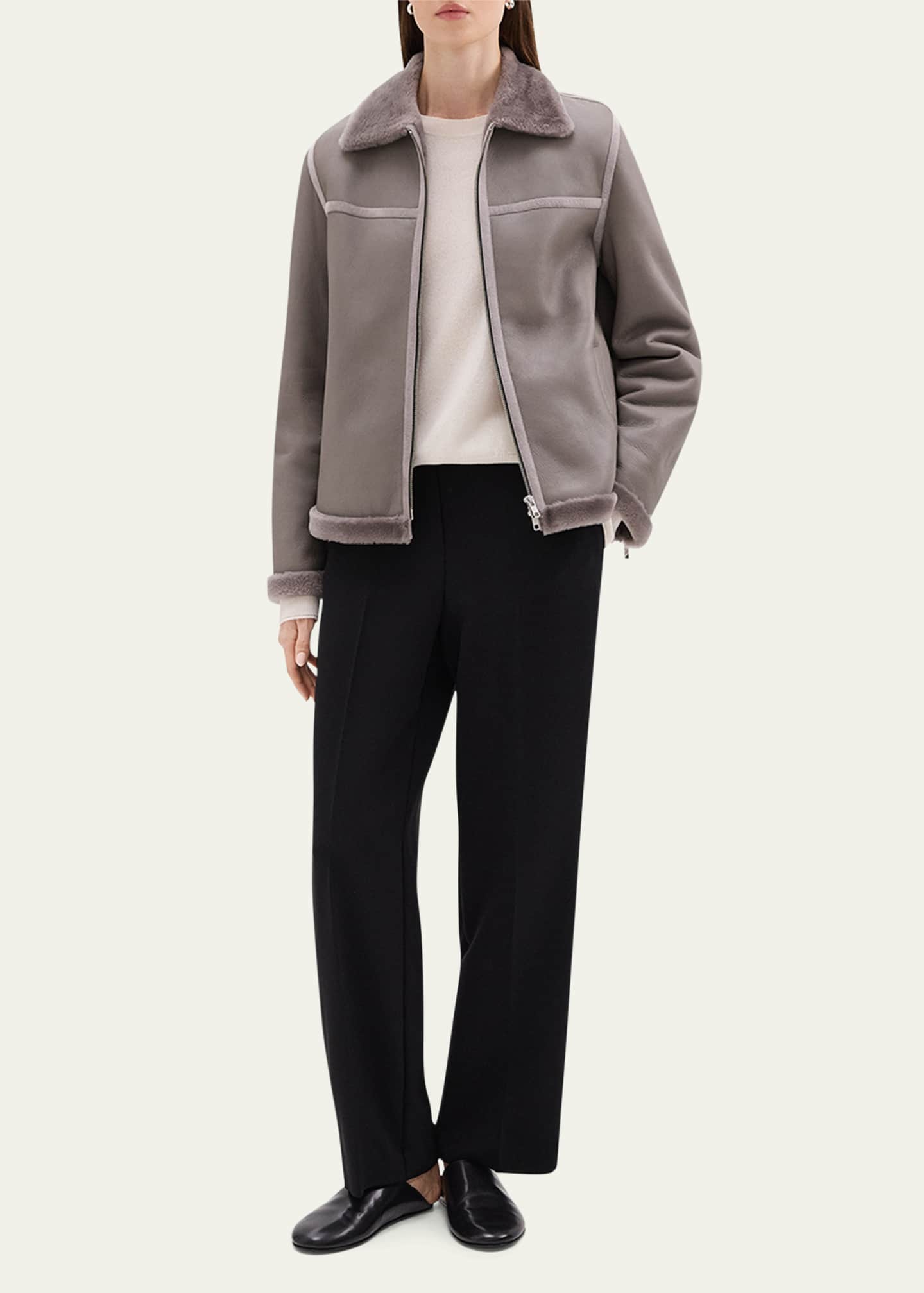 Theory A-Line Shearling Jacket - Bergdorf Goodman
