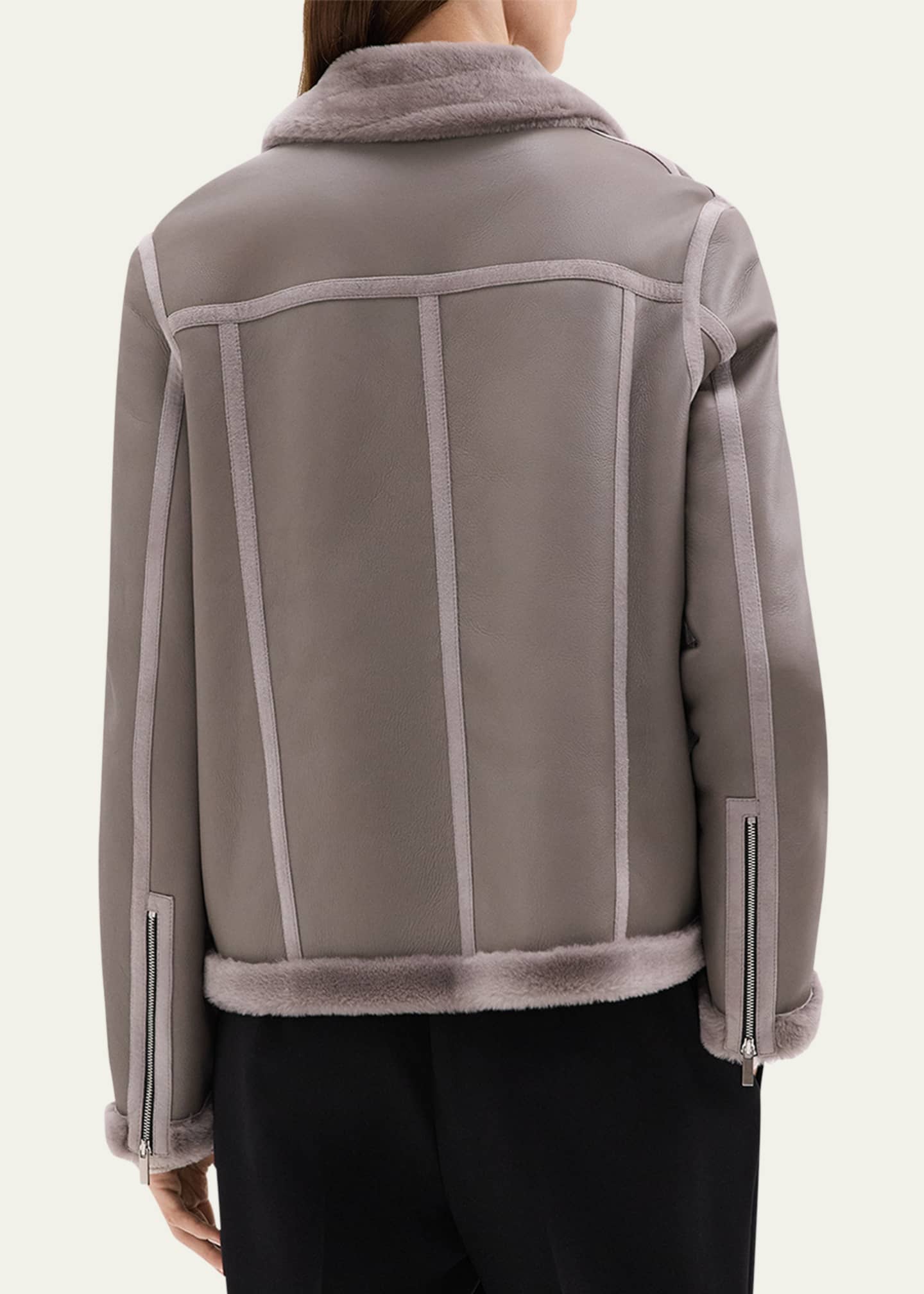 Theory A-Line Shearling Jacket - Bergdorf Goodman