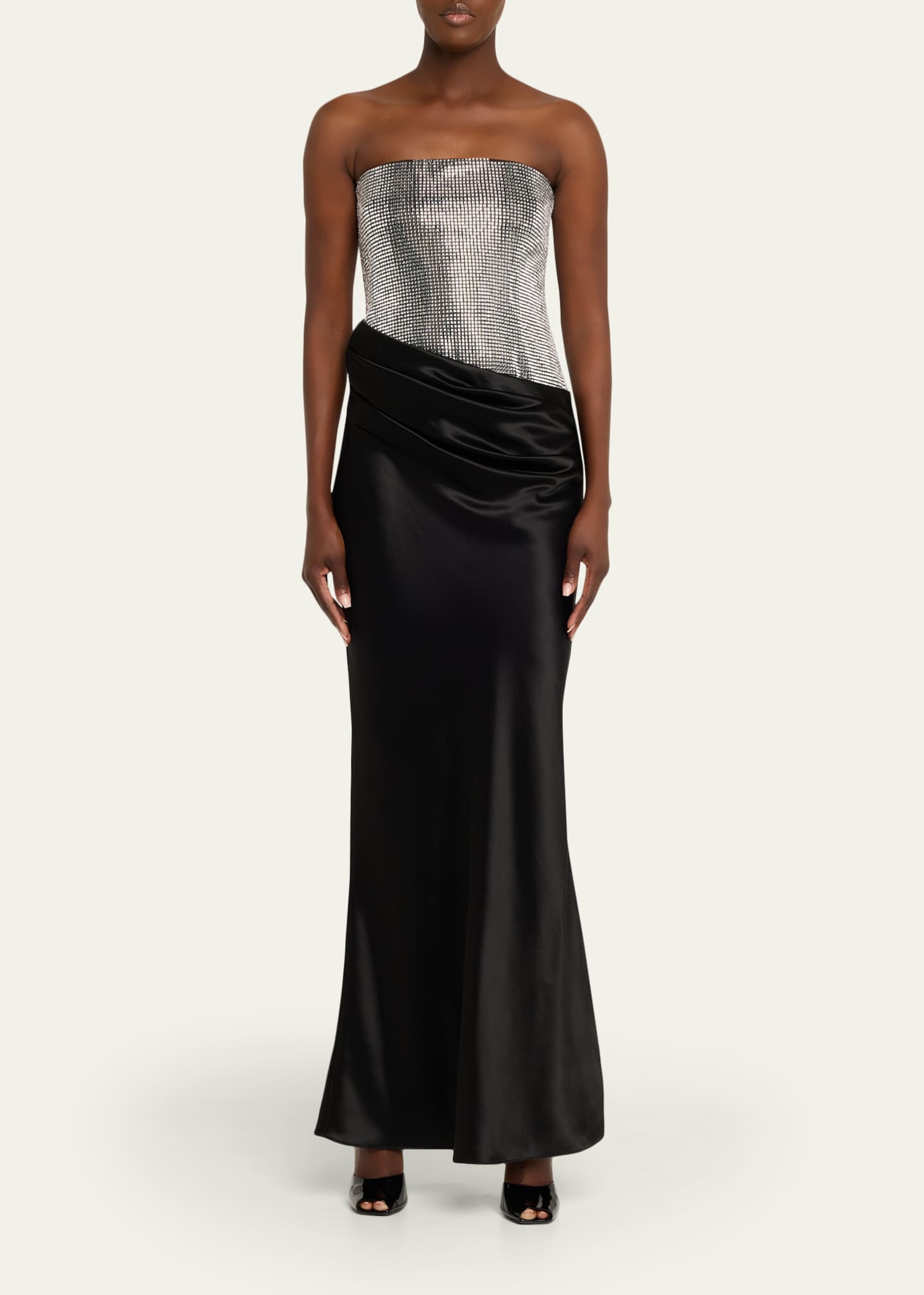 Retrofete Alexandra Strapless Sequin Draped Dress - Bergdorf Goodman