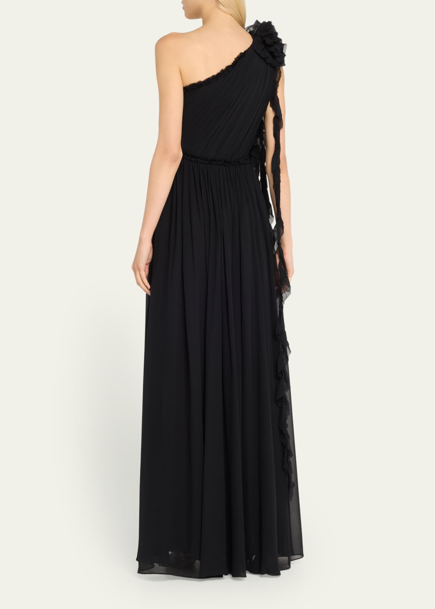 Ulla Johnson Adona One-Shoulder Ruffle Gown - Bergdorf Goodman