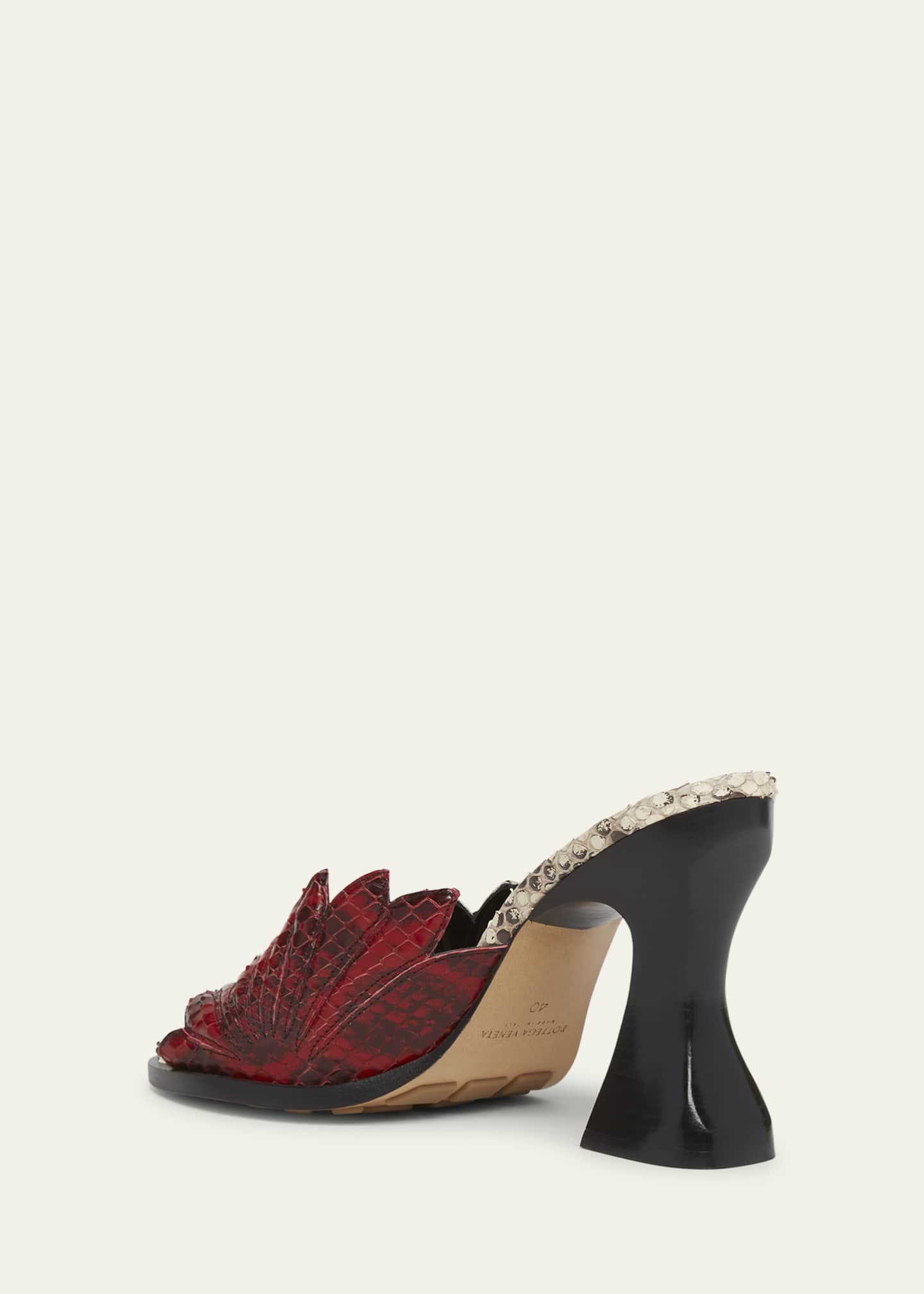 Bottega Veneta Cha Cha Bicolor Anaconda Slide Sandals - Bergdorf Goodman