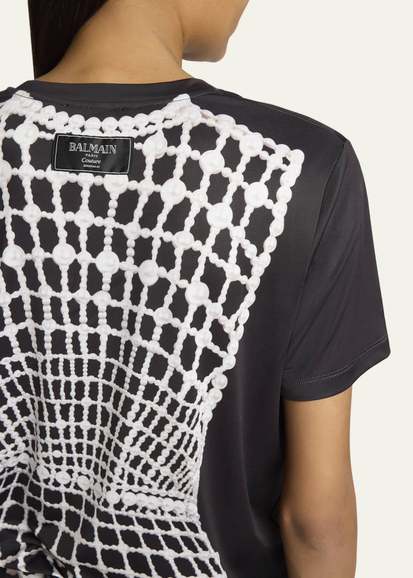 Balmain Pearl Trompe LOeil Corset T-Shhirt - Bergdorf Goodman
