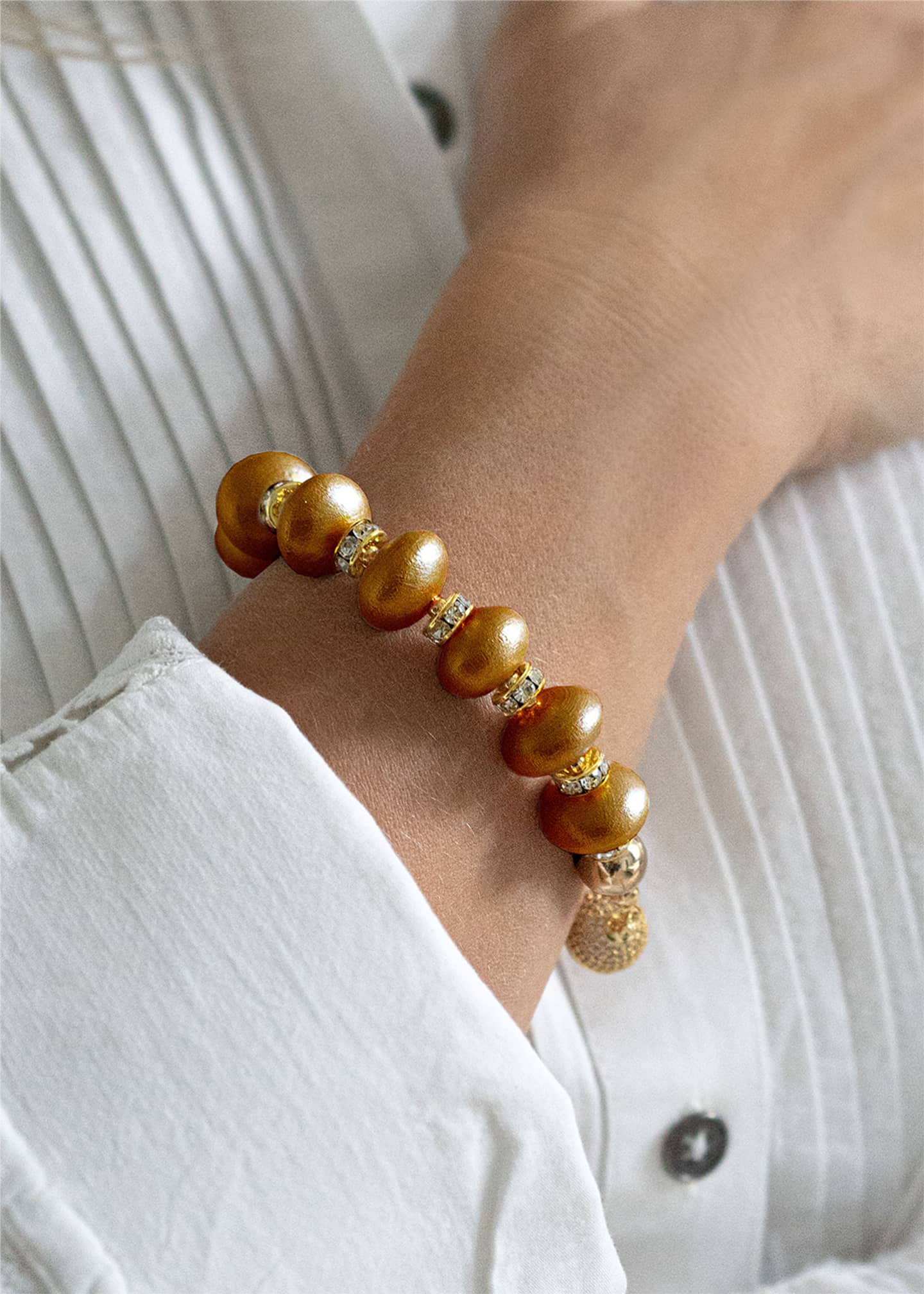 Saule Label Mika Golden Saffron Bracelet, 8.5"L - Bergdorf Goodman