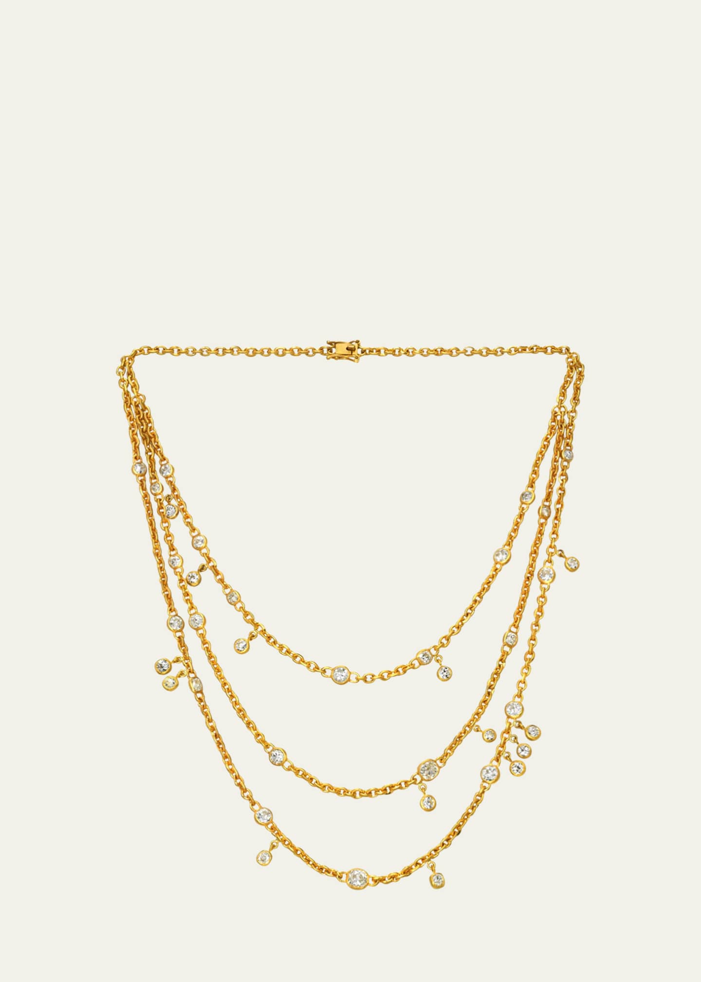 DARIUS 18K Yellow Gold Draped Diamond Fairy Chain Necklace - Bergdorf ...