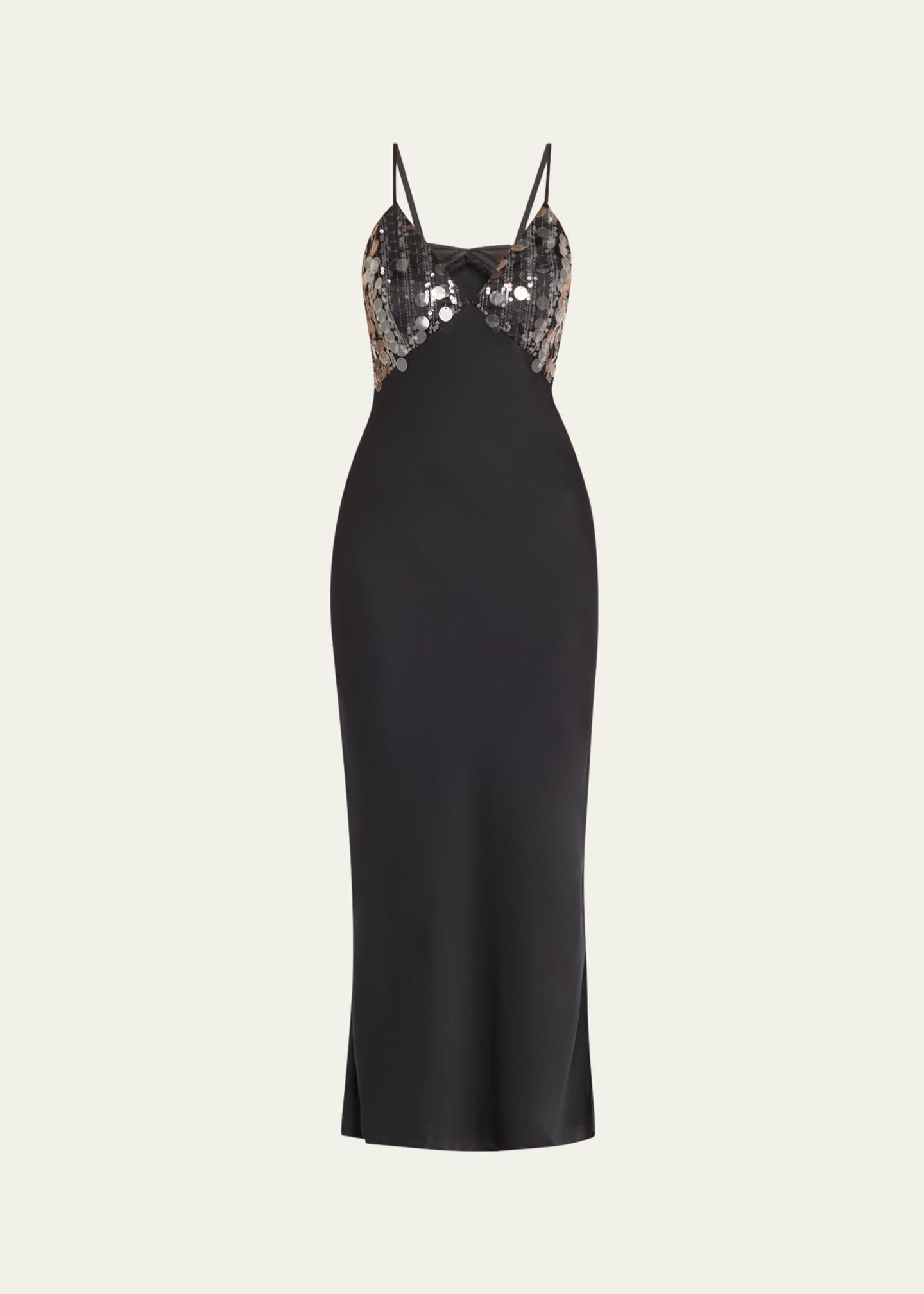 Ramy Brook Nadiene Sequined Satin Slip Dress - Bergdorf Goodman