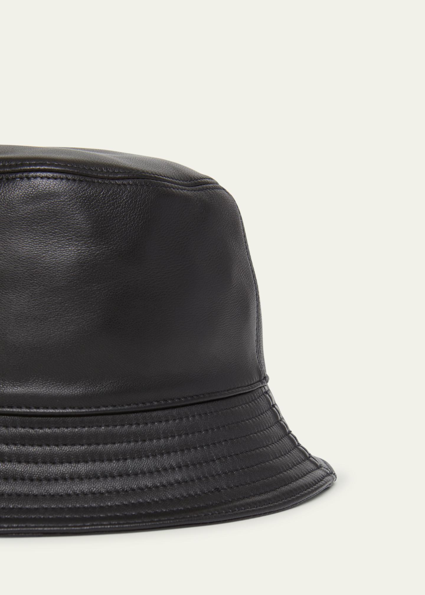 McQueen Men's Leather Bucket Hat - Bergdorf Goodman